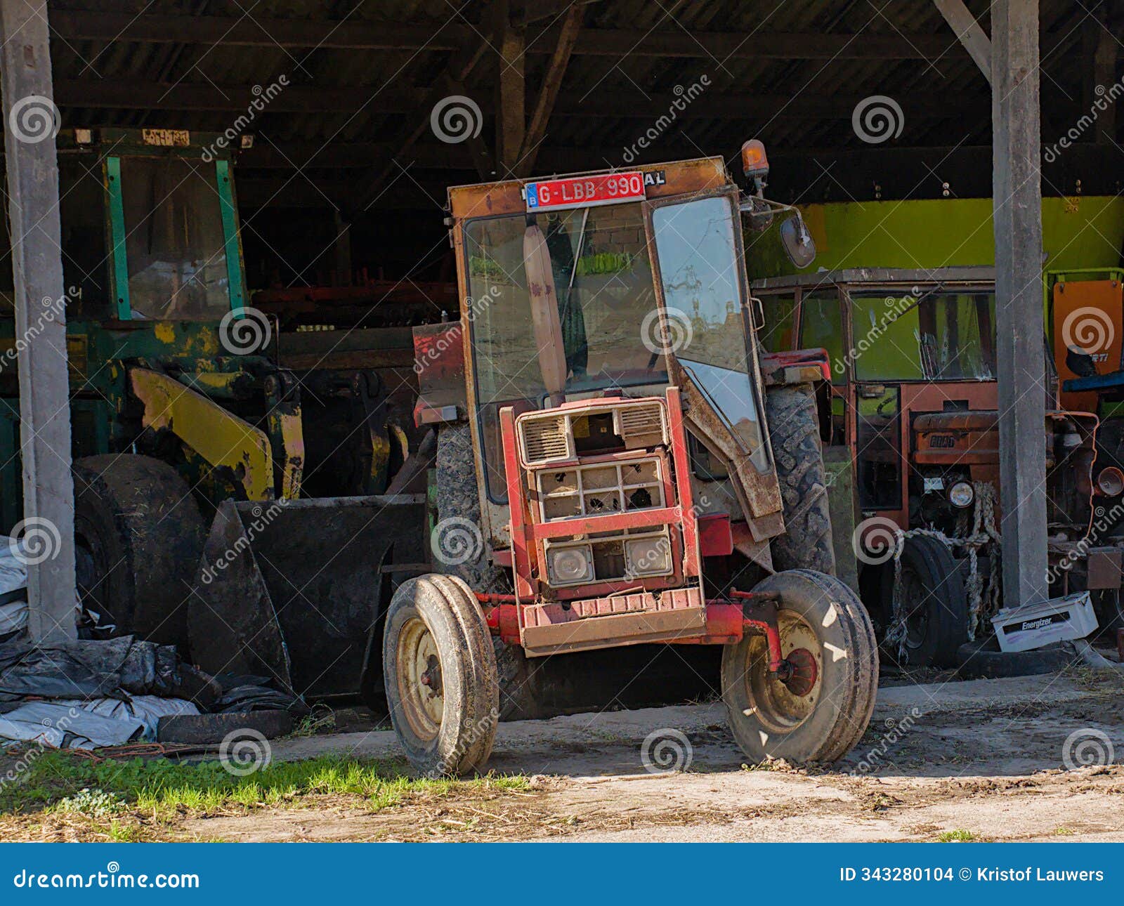 Old Abandoned Tractor in a Barn Editorial Stock Image - Image of ...