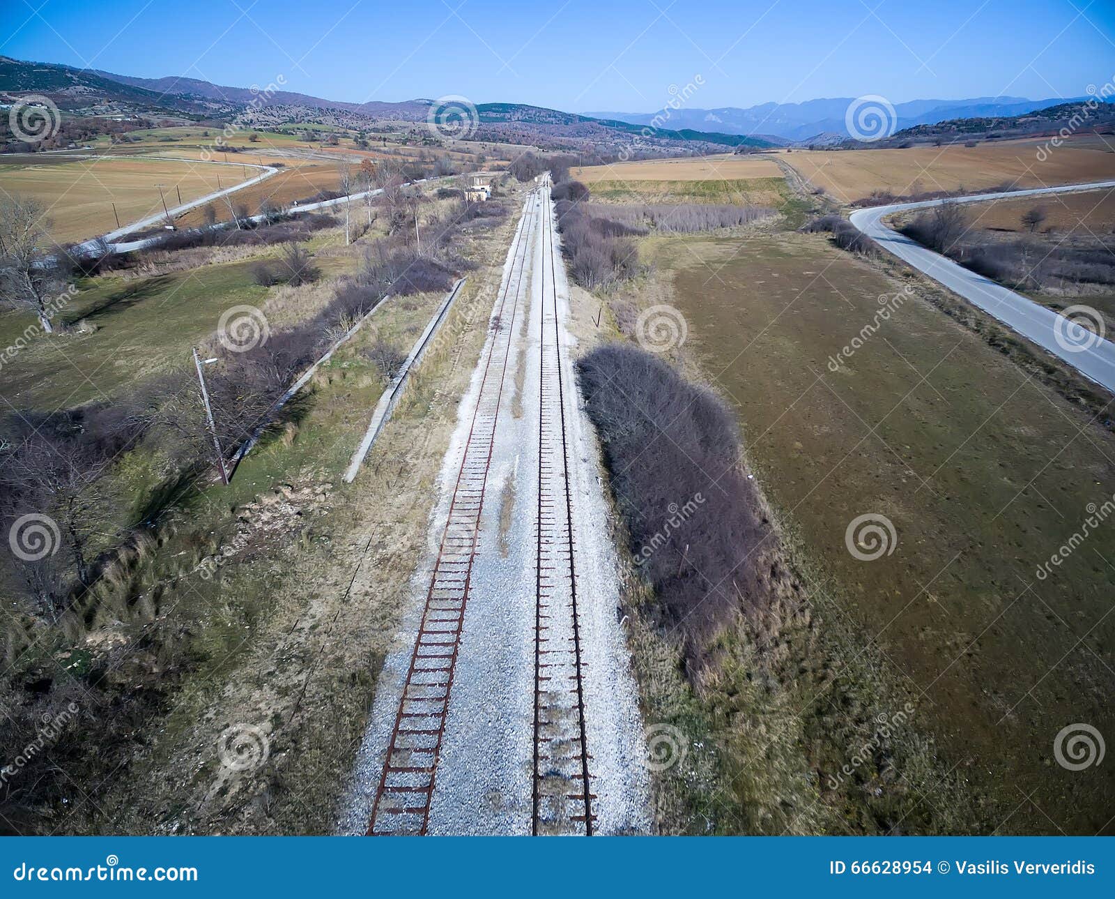 Old Abandoned Train Racks, Railways. Aerial View. Stock Photo - Image ...