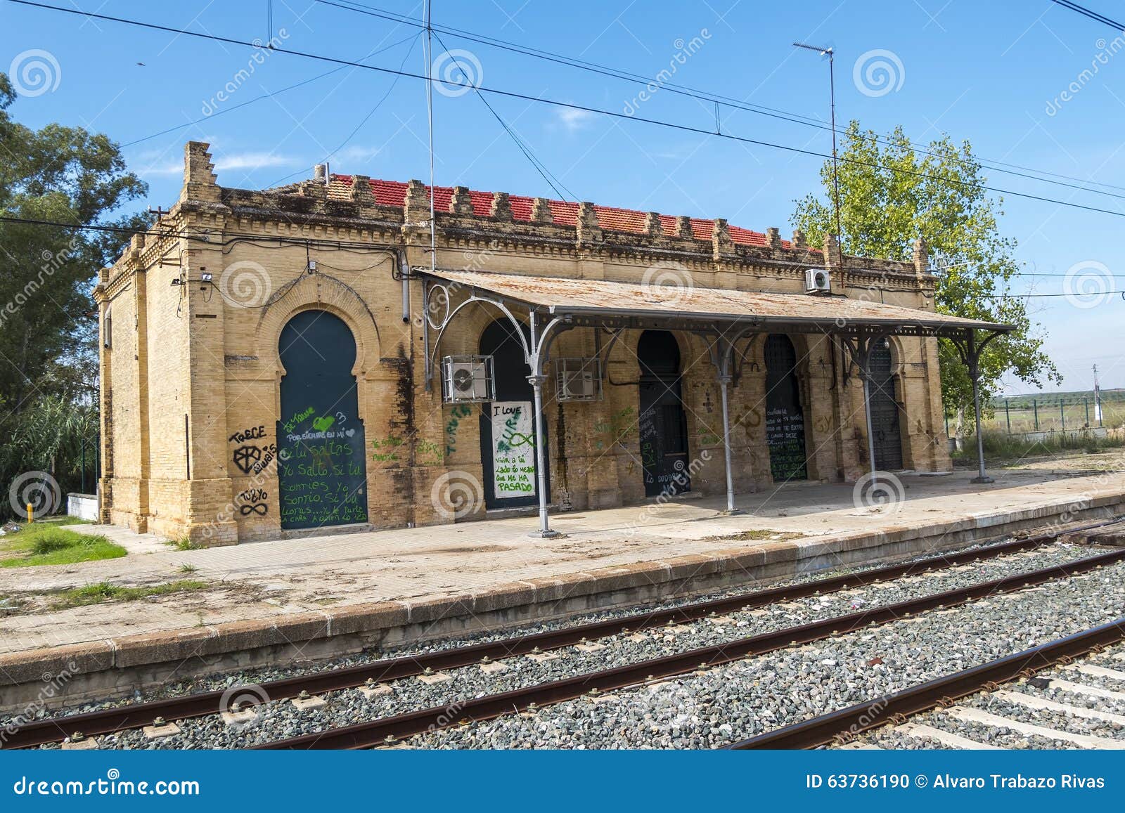 Old Abandoned Train Station Stock Photo - Image of dangerous, iron ...