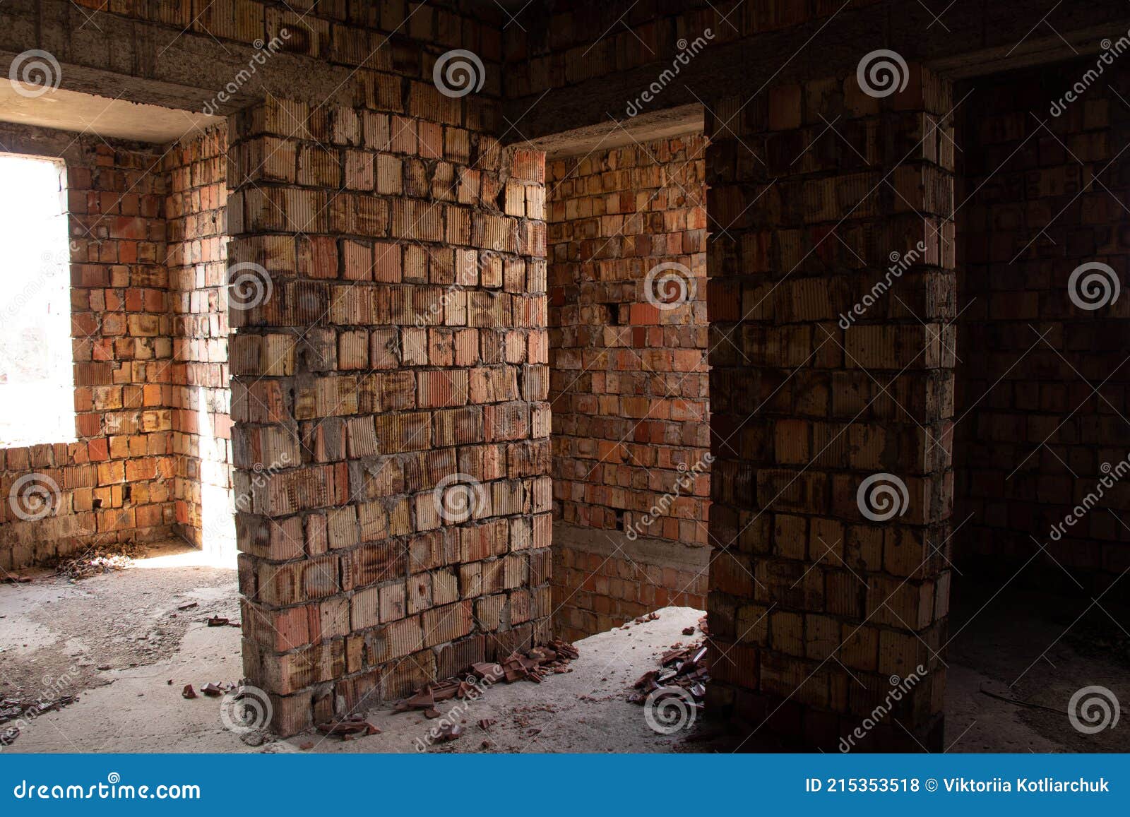 Old Abandoned Unfinished Building, House Stock Photo - Image of inside ...