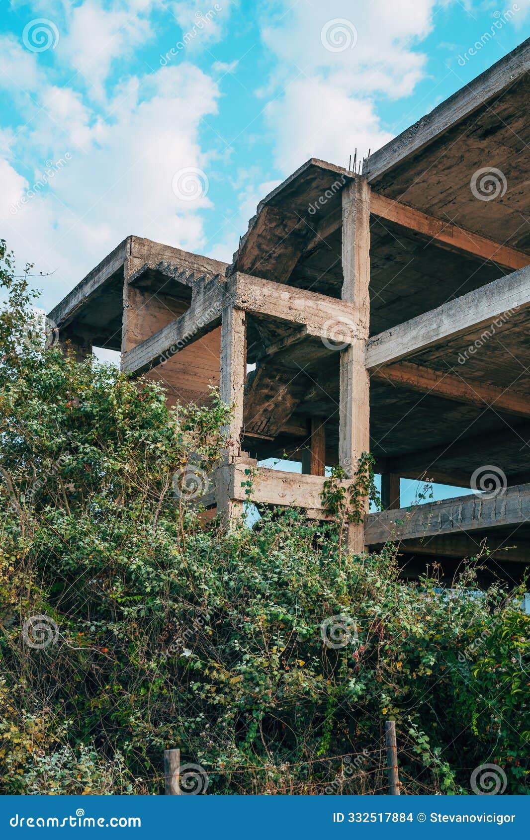 Old Abandoned Unfinished Concrete Structure in Vrasna, Greece Stock ...