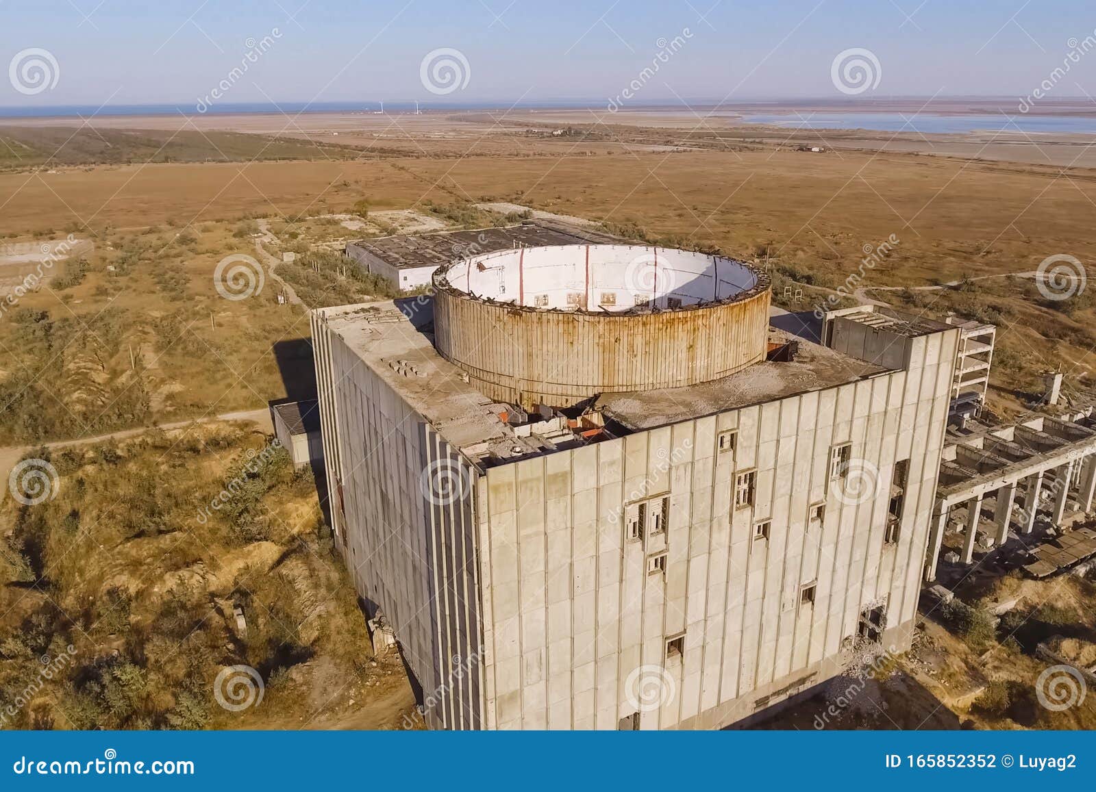 Abandoned Unfinished Nuclear Power Plant Stock Photo - Image of city ...