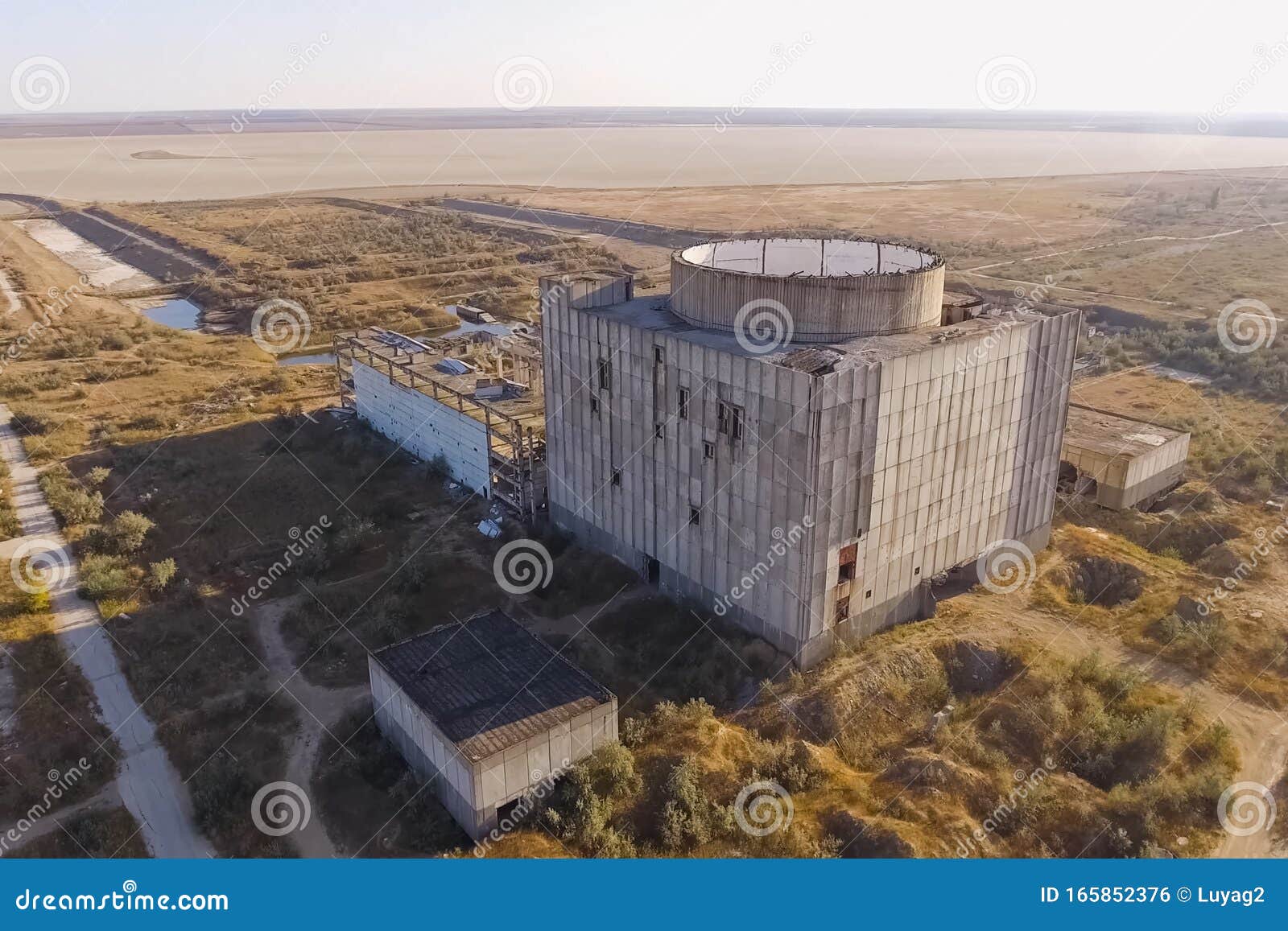 Abandoned Unfinished Nuclear Power Plant Stock Photo - Image of mood ...