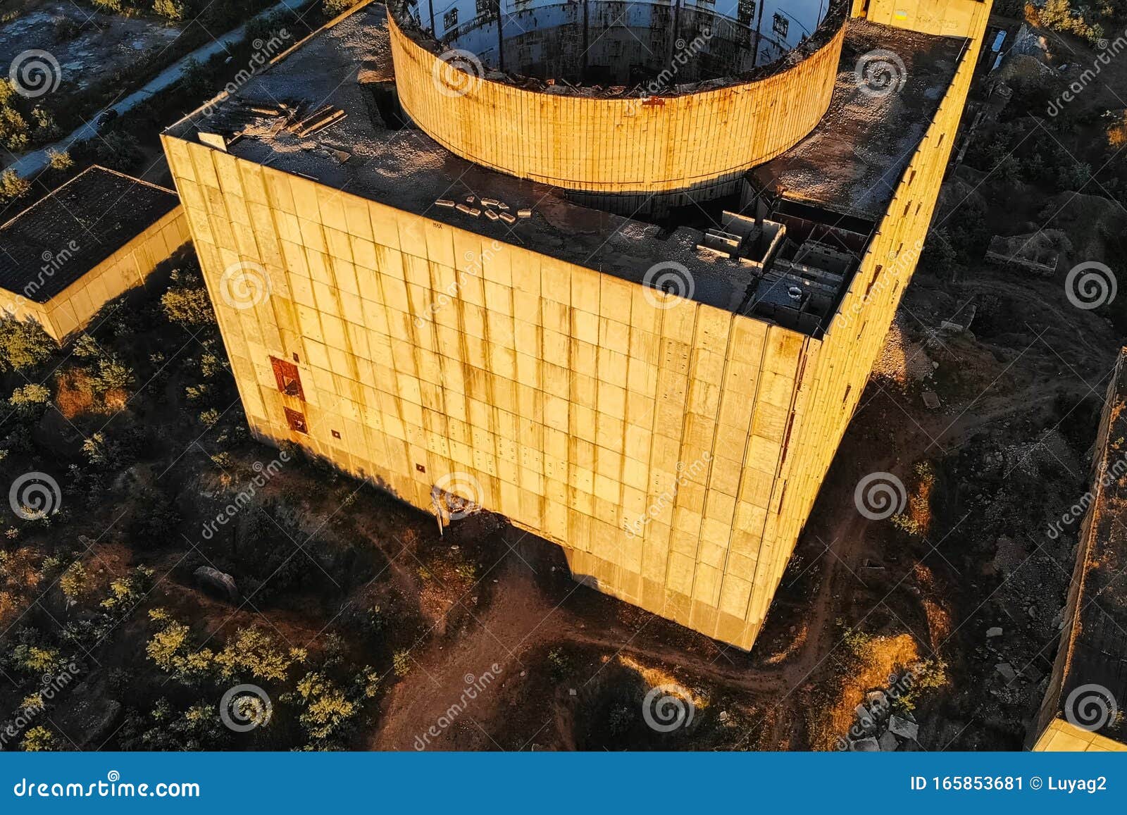 Abandoned Unfinished Nuclear Power Plant Stock Image - Image of ...