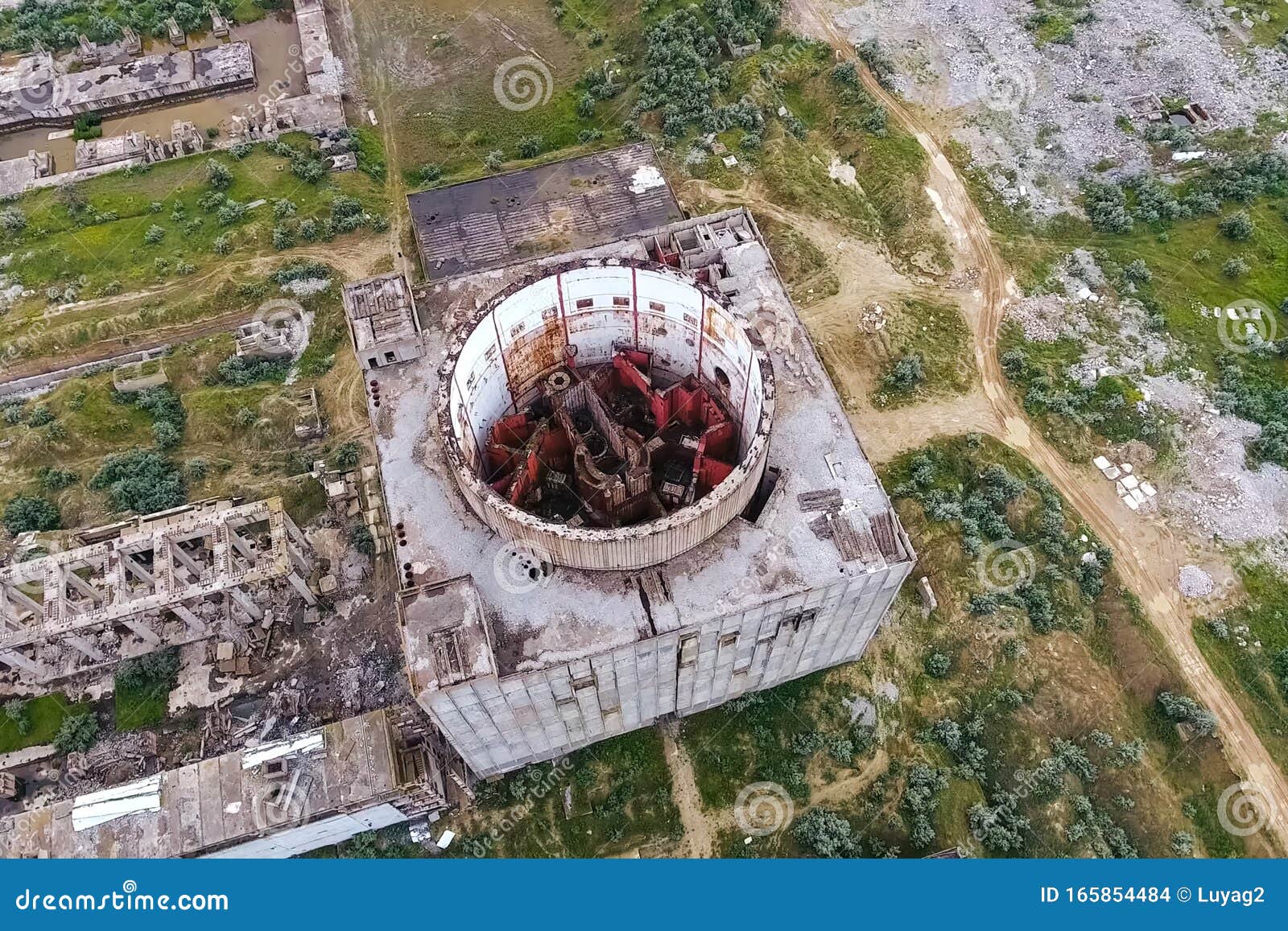 Abandoned Unfinished Nuclear Power Plant Stock Photo - Image of ...