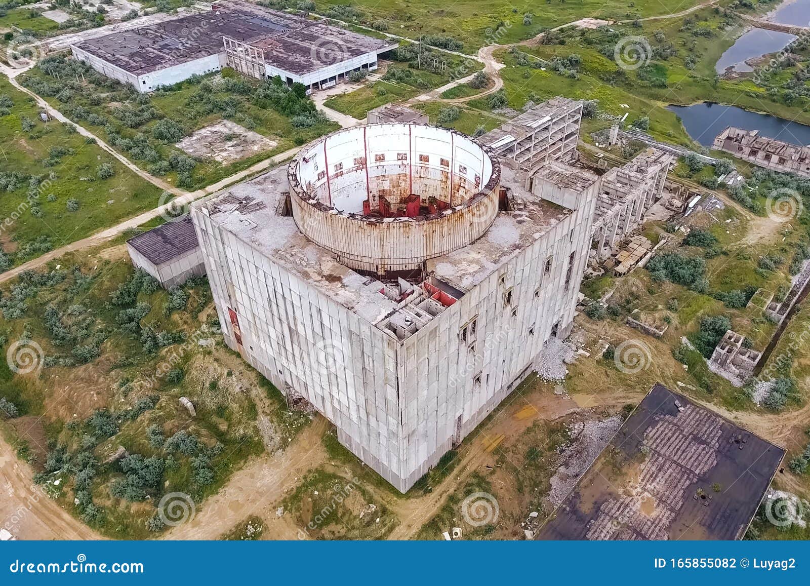 Abandoned Unfinished Nuclear Power Plant Stock Photo - Image of ...