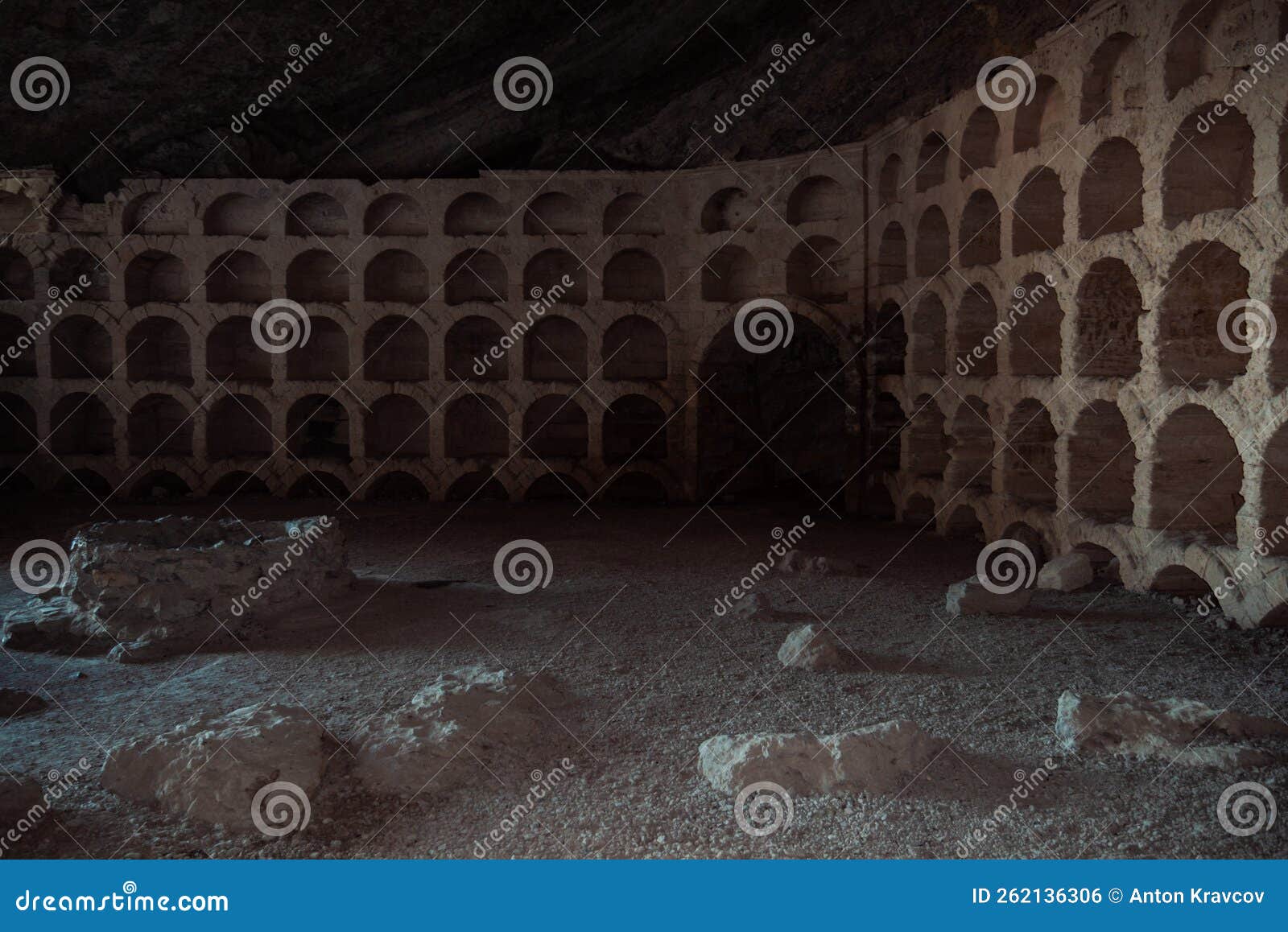 An Old Abandoned Vault in a Cave. Stock Photo - Image of historic, city ...