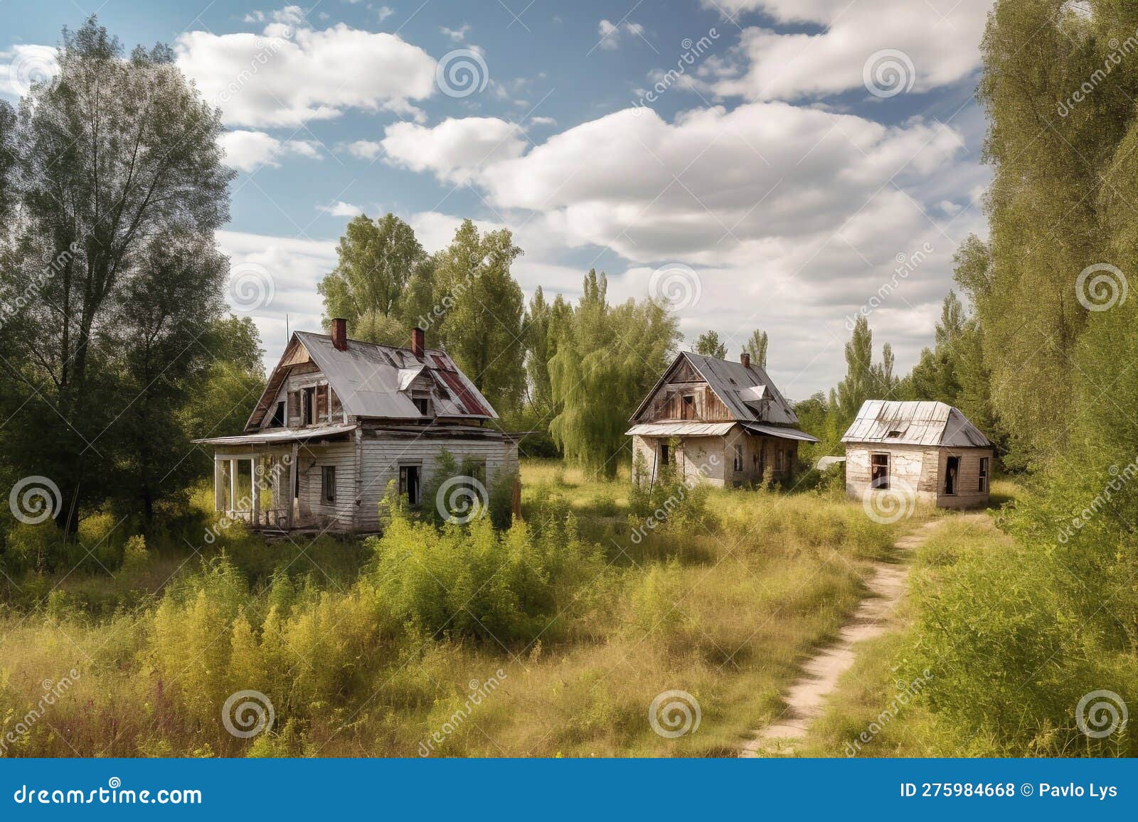 Old Abandoned Village. AI Generated Stock Photo - Image of artifical ...