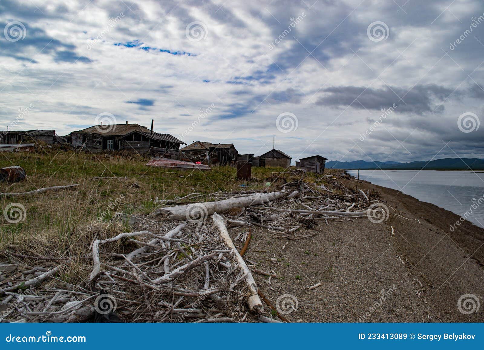 Old Abandoned Village on the Coast Editorial Stock Image - Image of ...