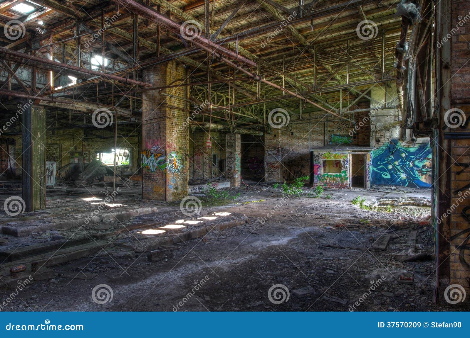 Old abandoned warehouse stock image. Image of background - 37570209