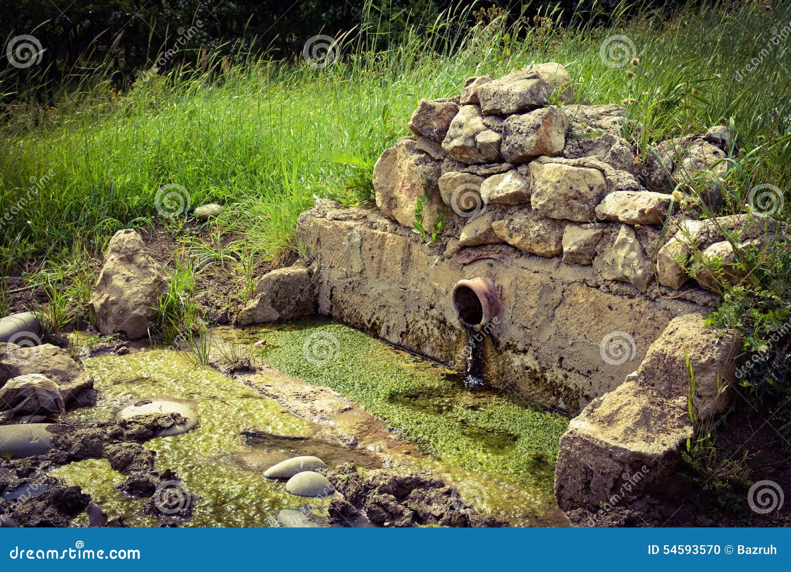 Old abandoned water spring stock photo. Image of waste - 54593570