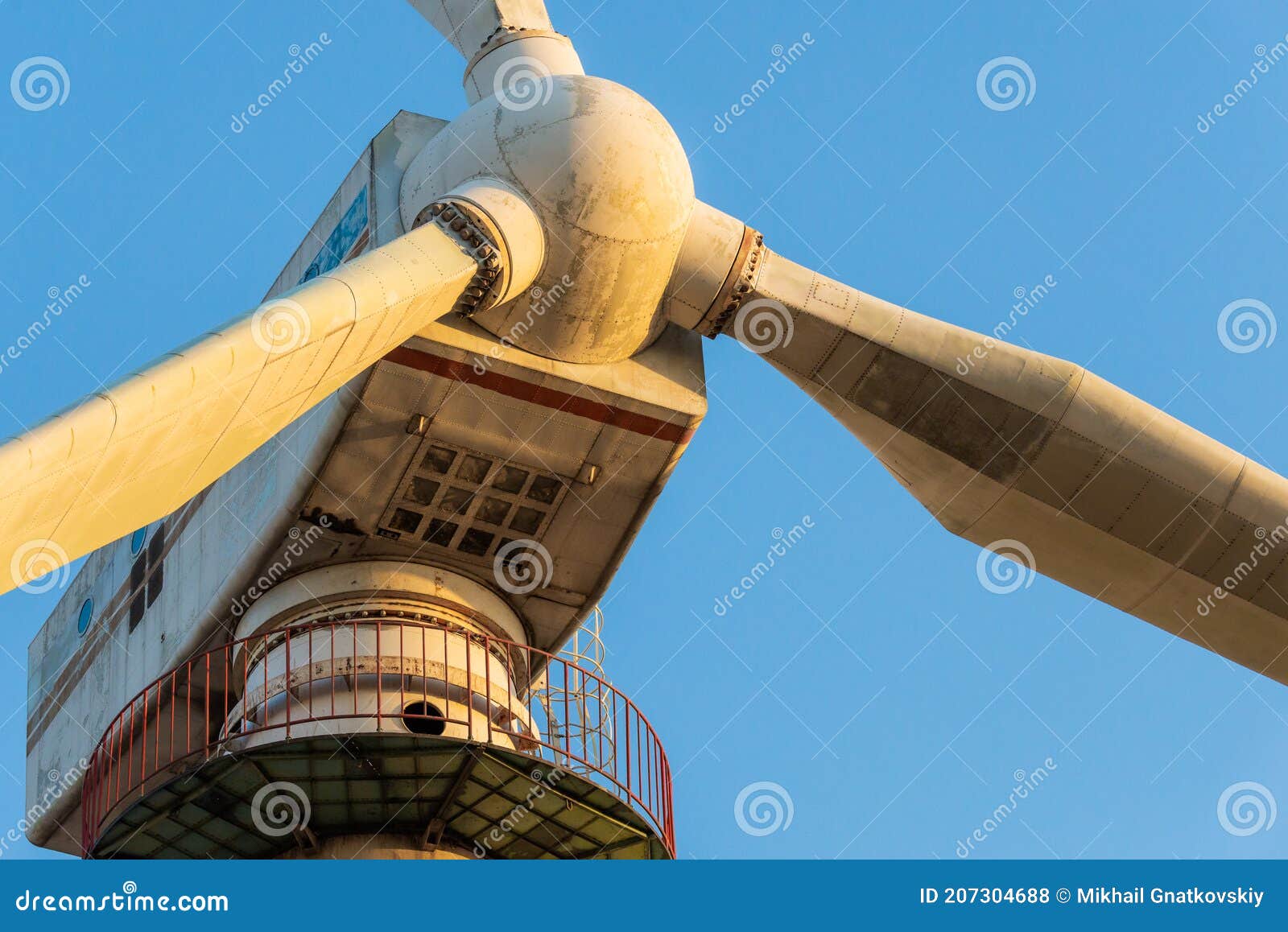 Old Abandoned Wind Turbines in the Desert Landscape Stock Photo - Image ...