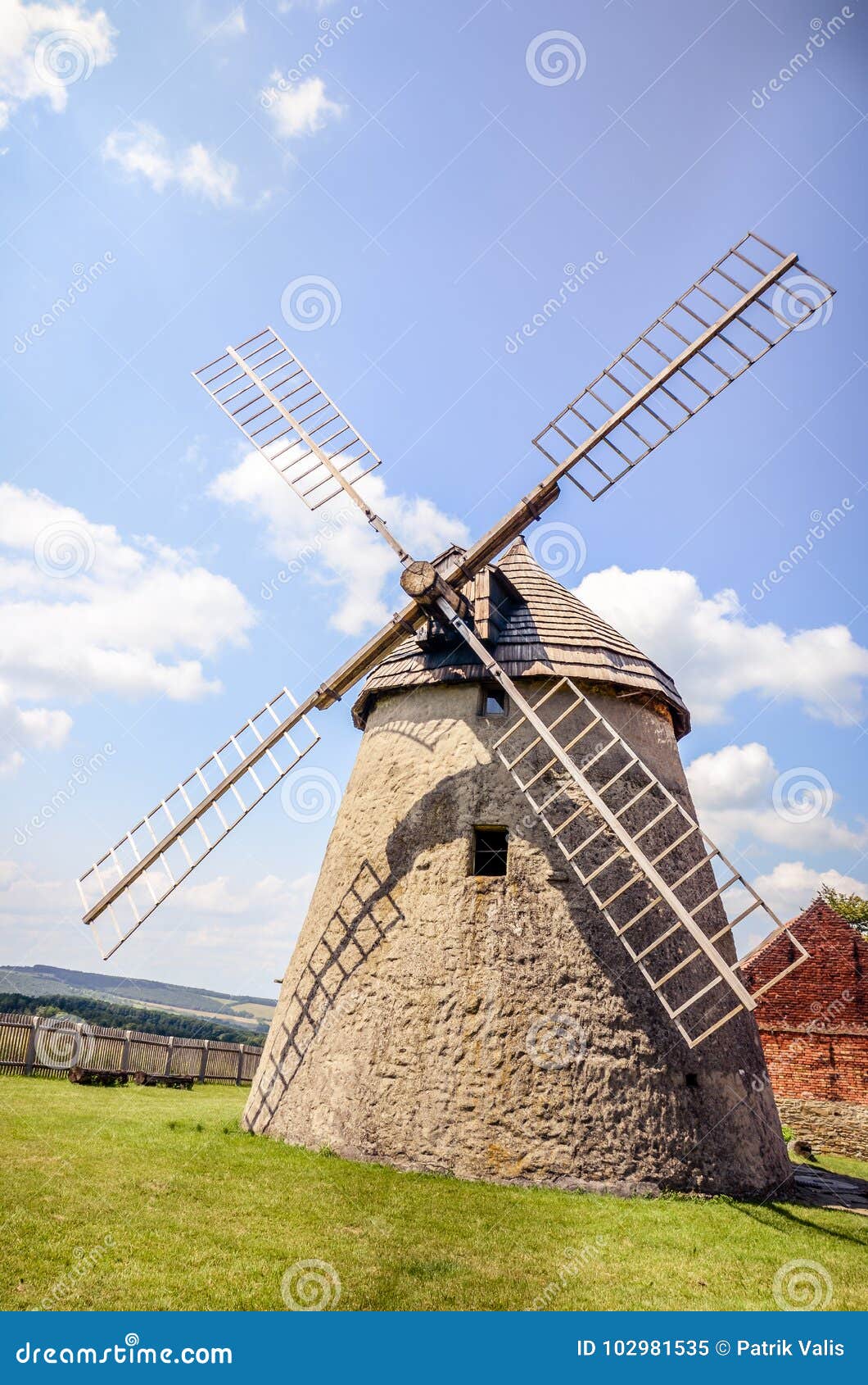 An old abandoned windmill. stock image. Image of culture - 102981535