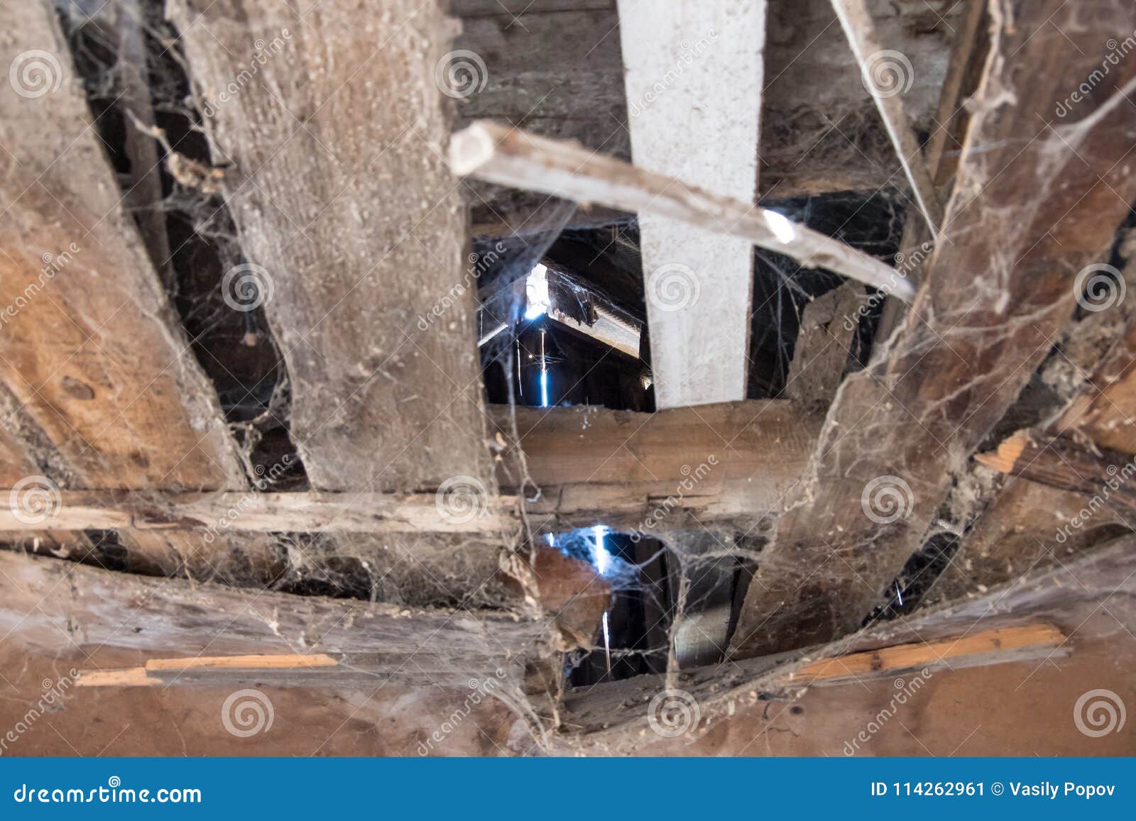 Abandoned Old Workshop Dirty Room Dusty And Deserted. Industry And ...