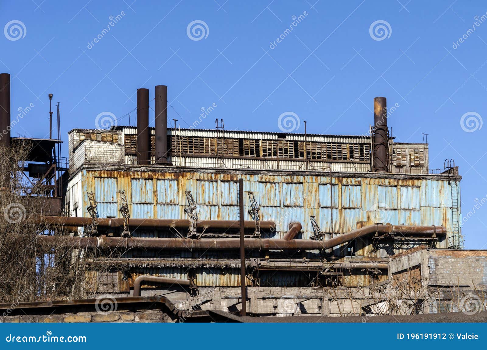 Old abandoned workshop stock photo. Image of background - 196191912