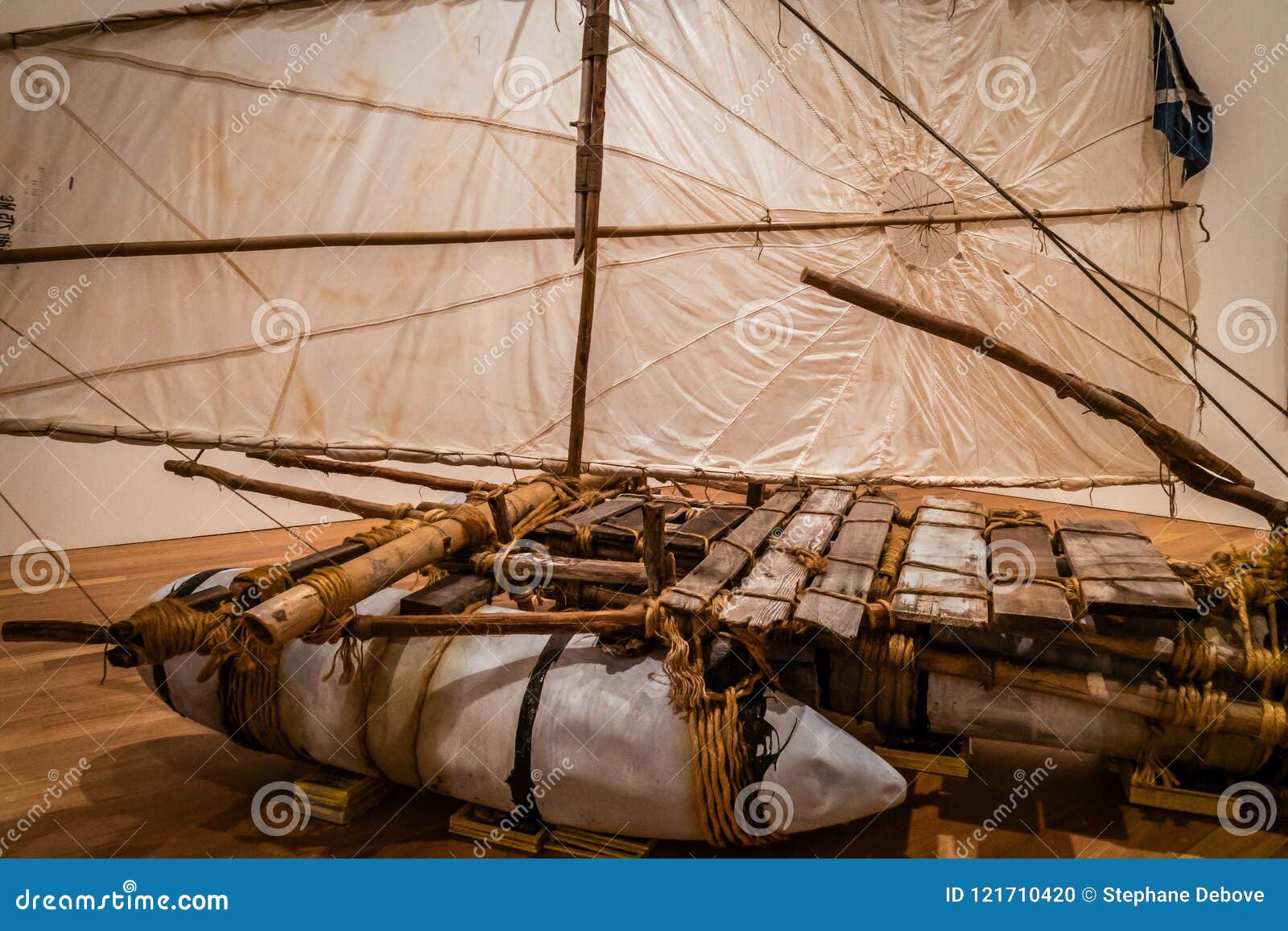 Old Aboriginal Pirogue Canoe Made of Wood in Australia Stock Photo ...