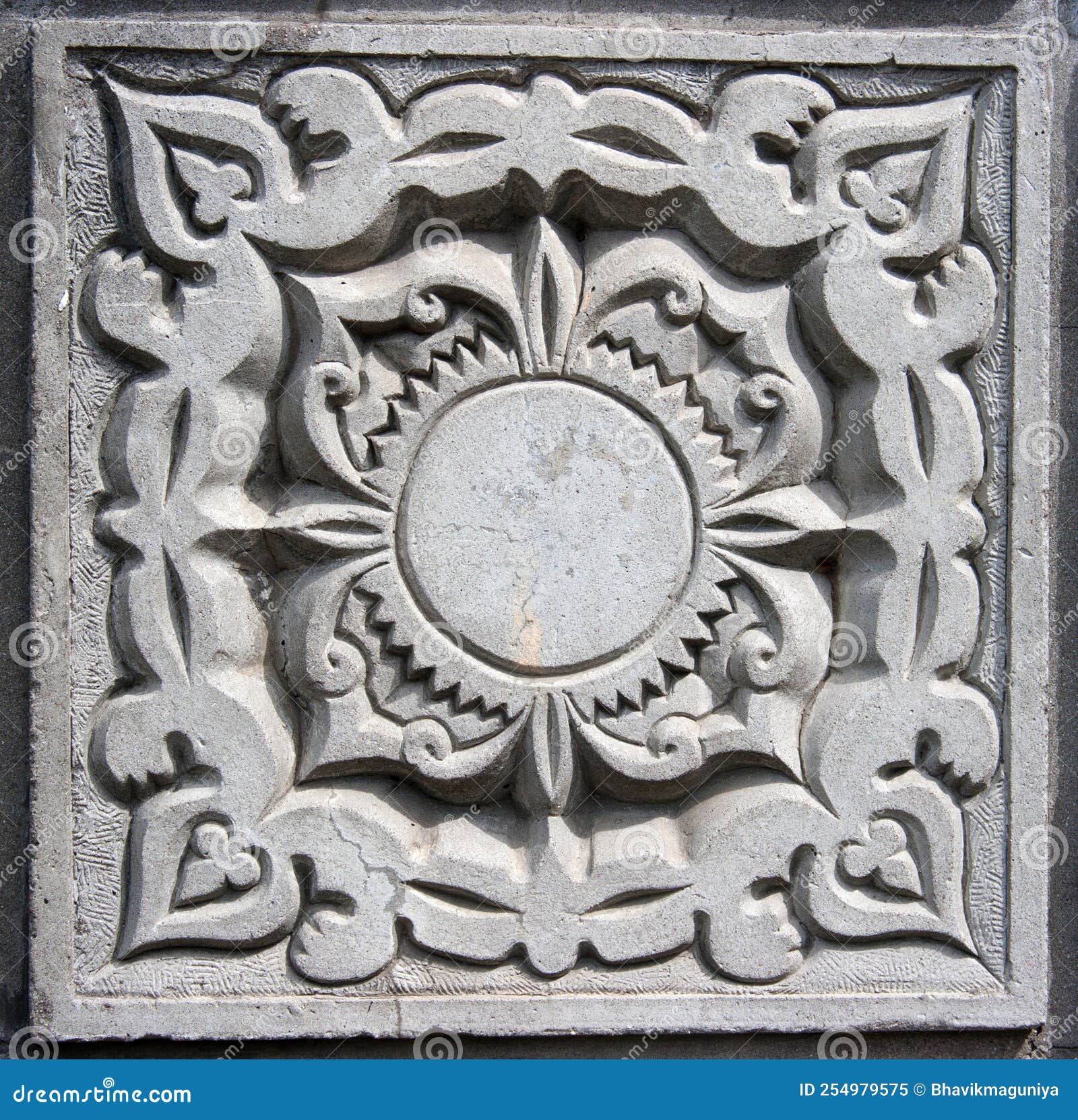 Old abstract bas-relief stock image. Image of wall, architecture ...