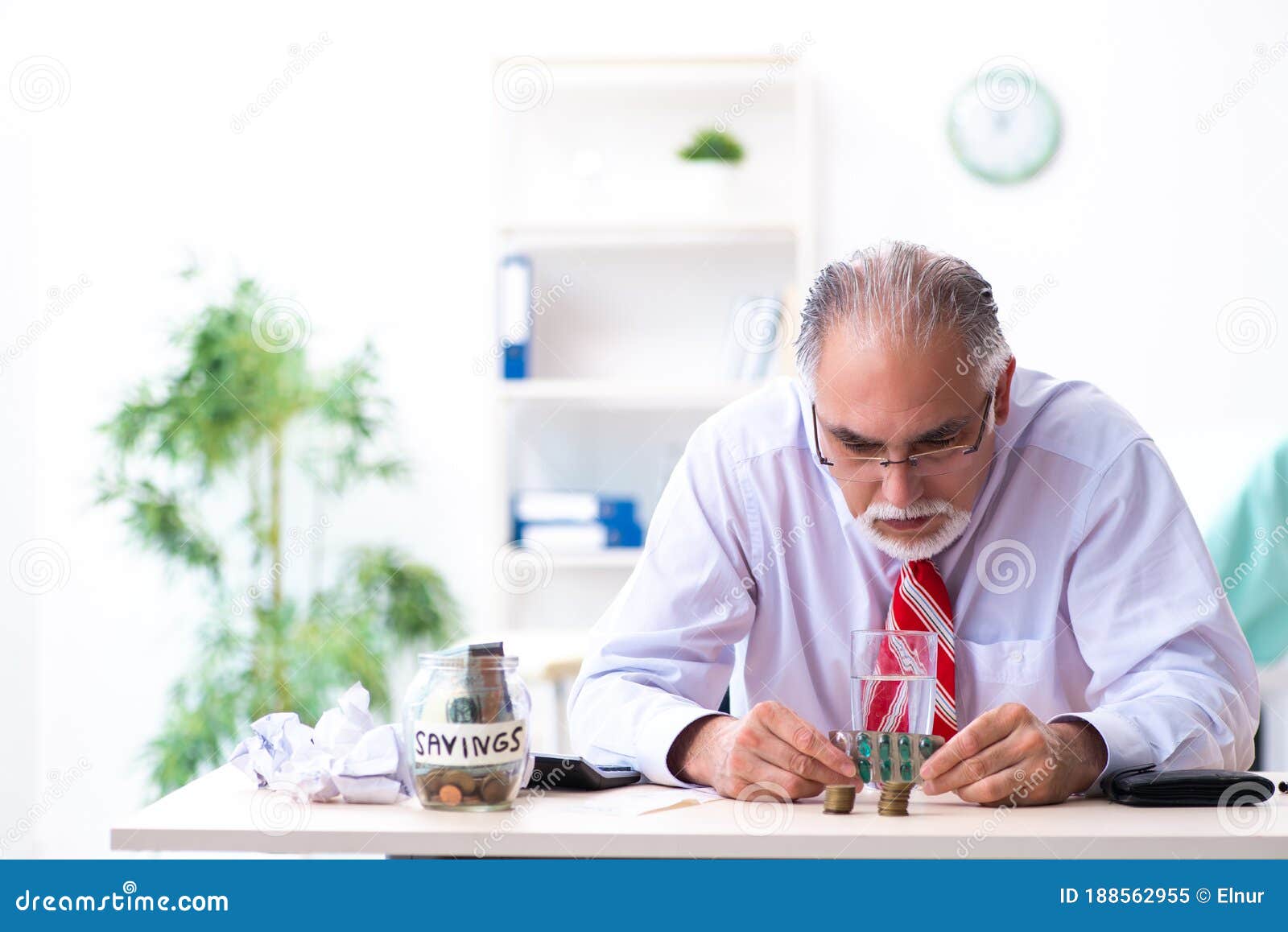 Old Male Accountant in Budget Planning Concept Stock Image - Image of ...