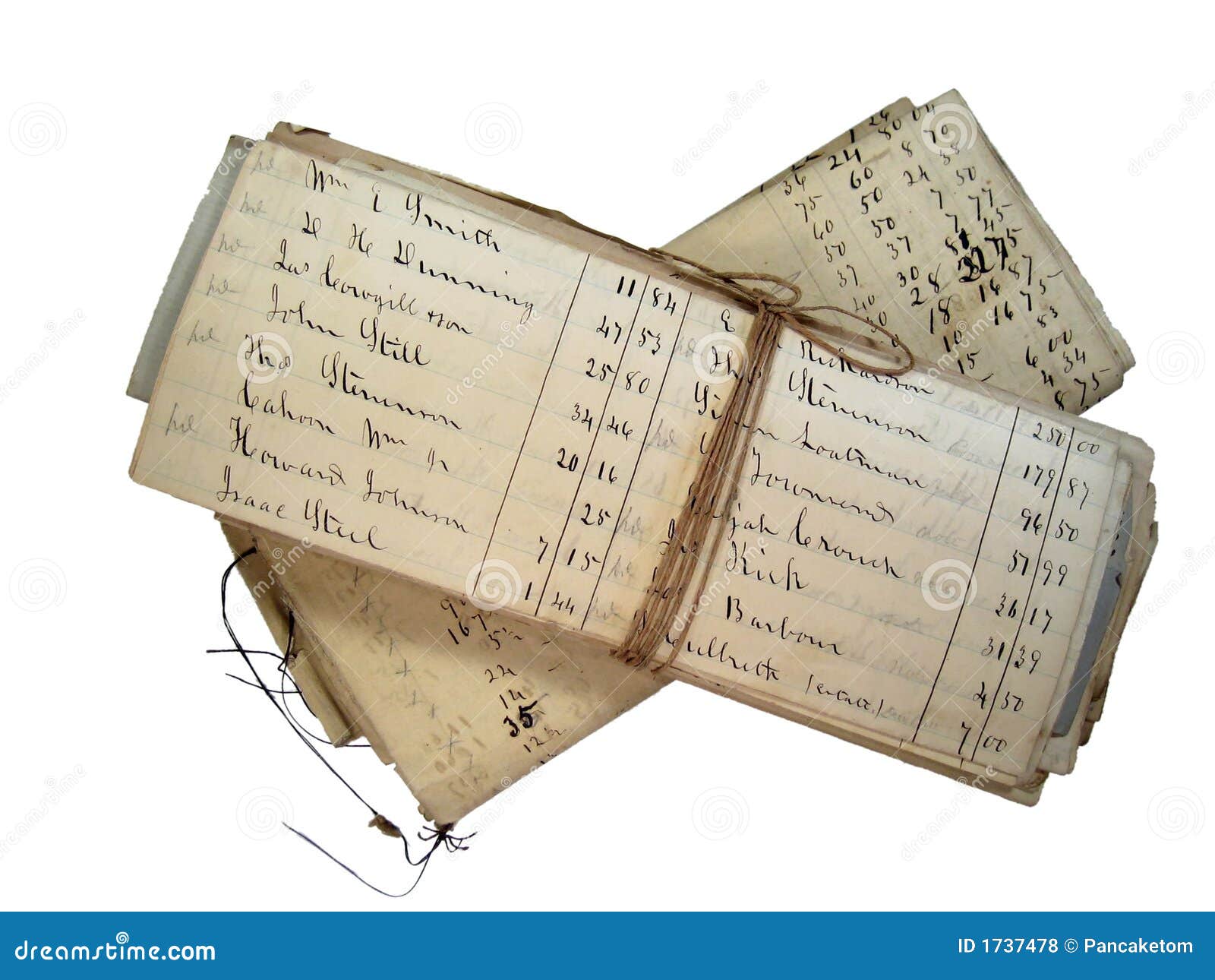 Old accounts stock photo. Image of fold, ledger, faded - 1737478