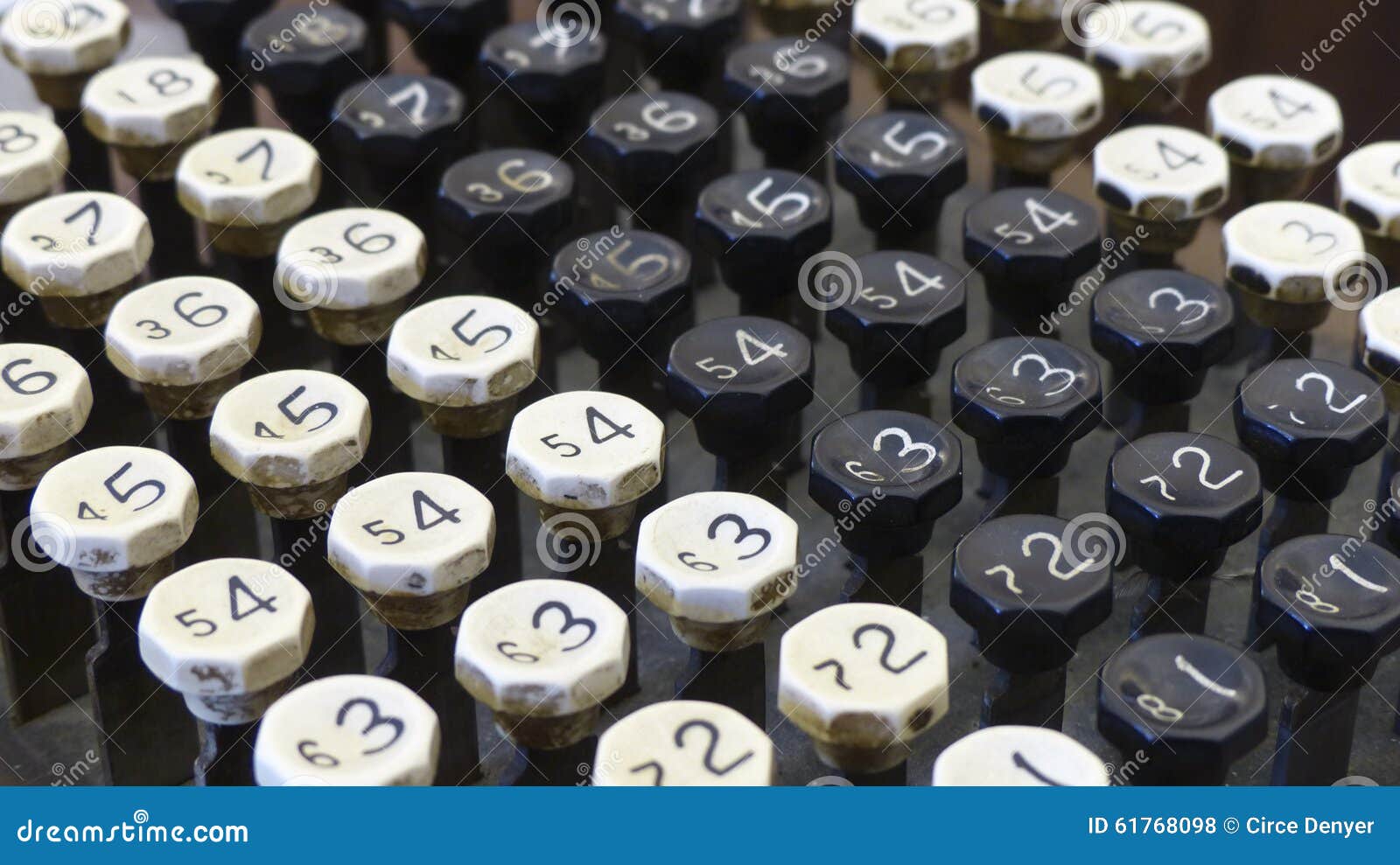 Old Adding Machine Buttons stock photo. Image of register - 61768098