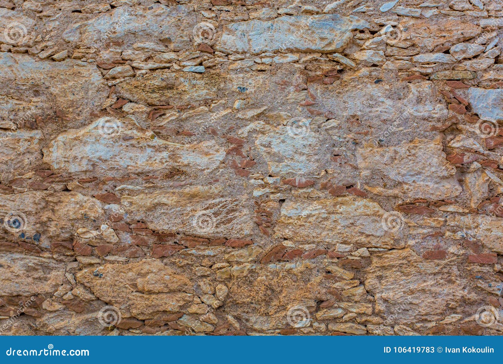 Old Adobe Rock Wall Texture Stock Image - Image of textured, rock ...