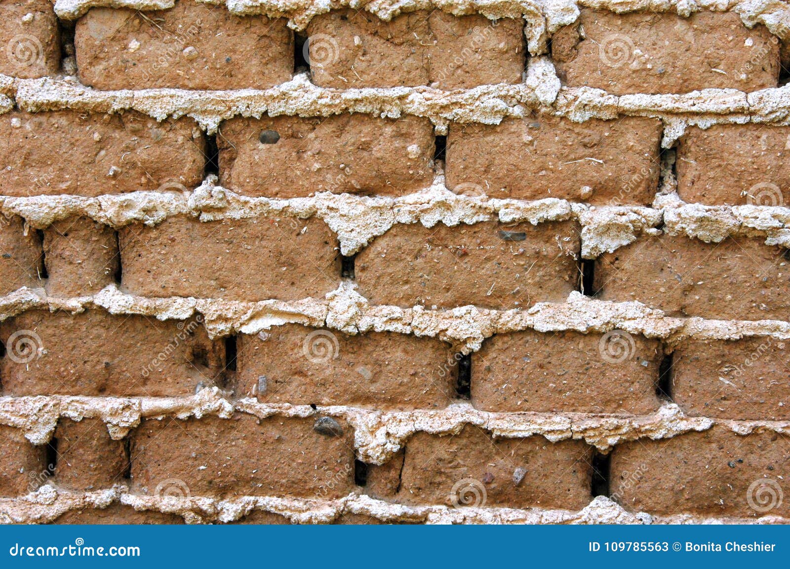 Authentic Adobe Wall stock image. Image of rows, architecture - 109785563