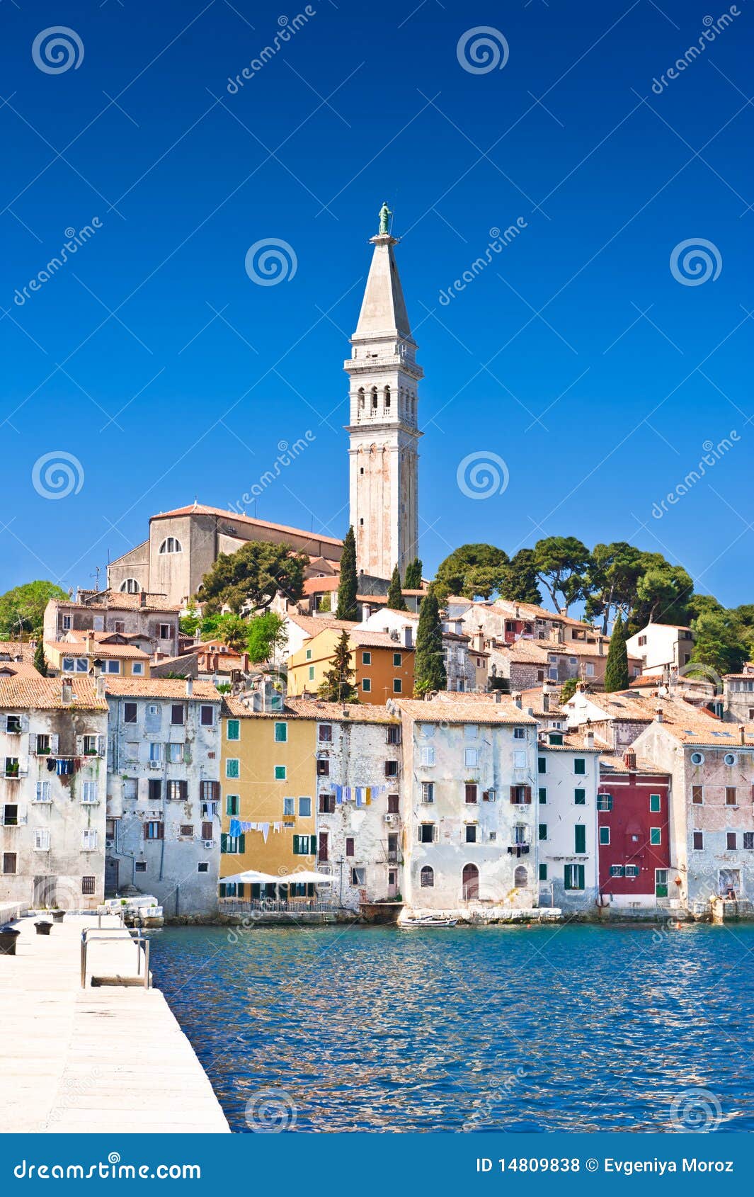 Old Adriatic town Rovinj stock photo. Image of tile, rovinj - 14809838