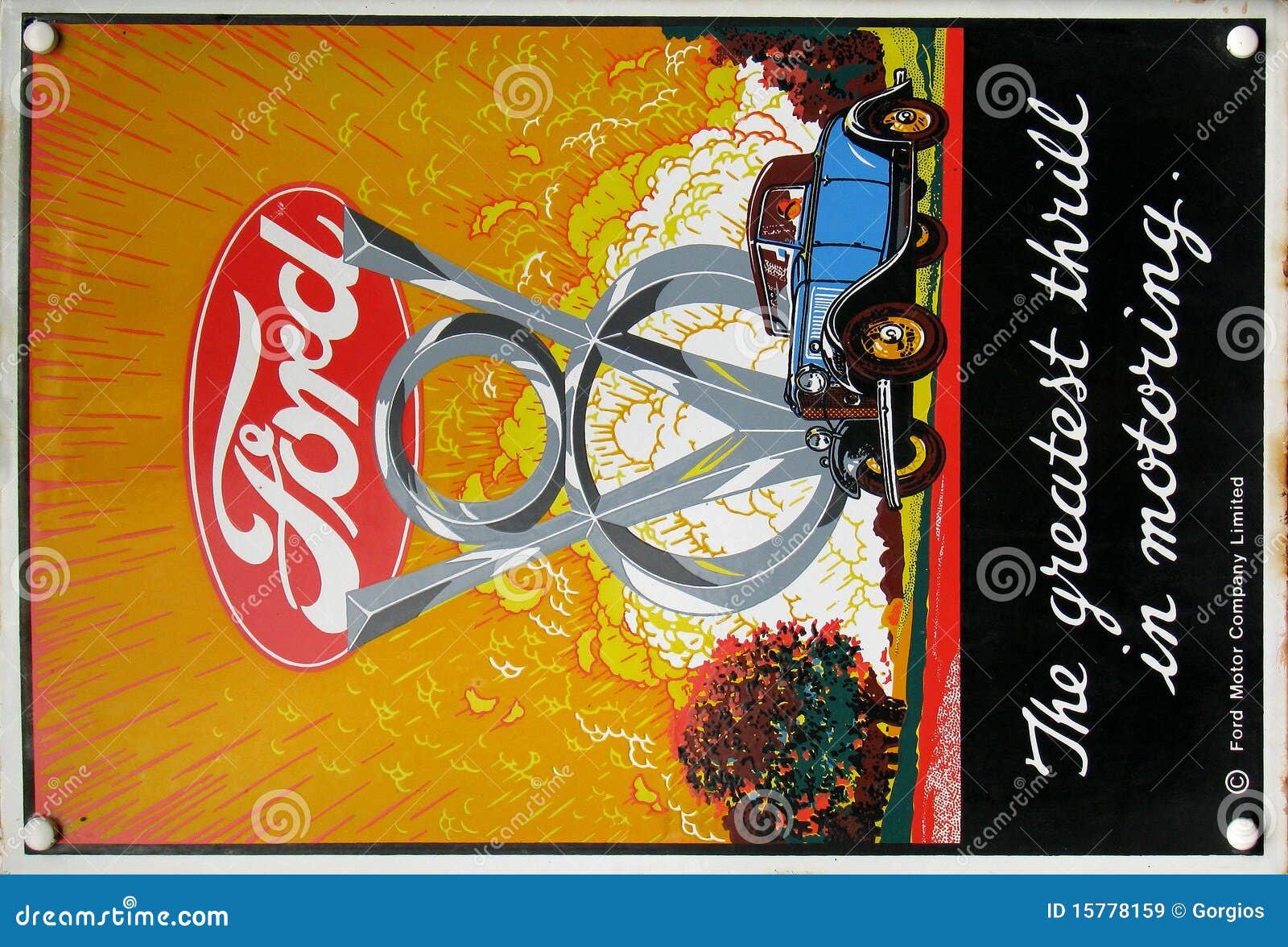 Old advert - ford v8 editorial stock image. Image of motoring - 15778159