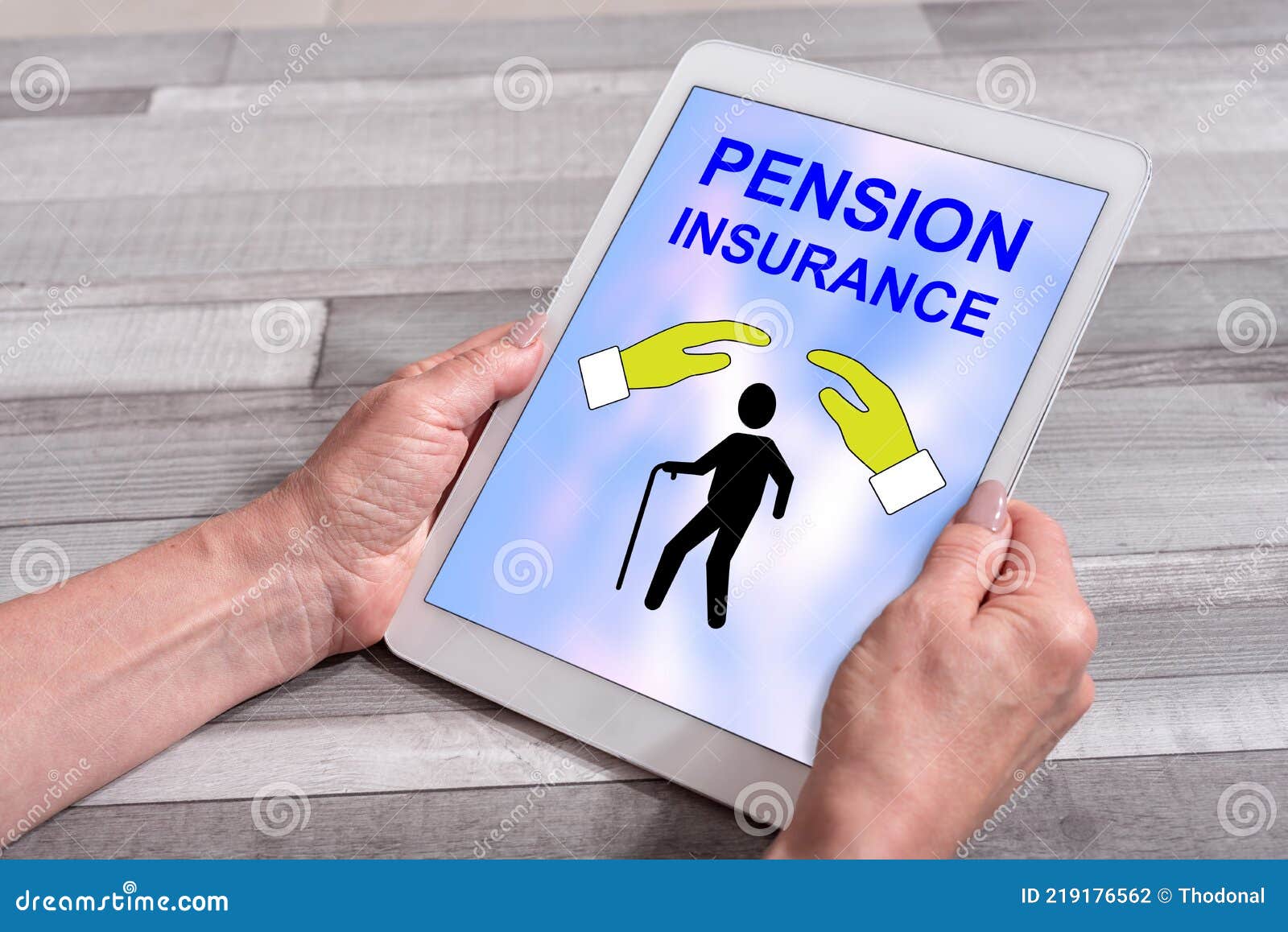 Old Age Insurance Concept on a Tablet Stock Photo - Image of people ...