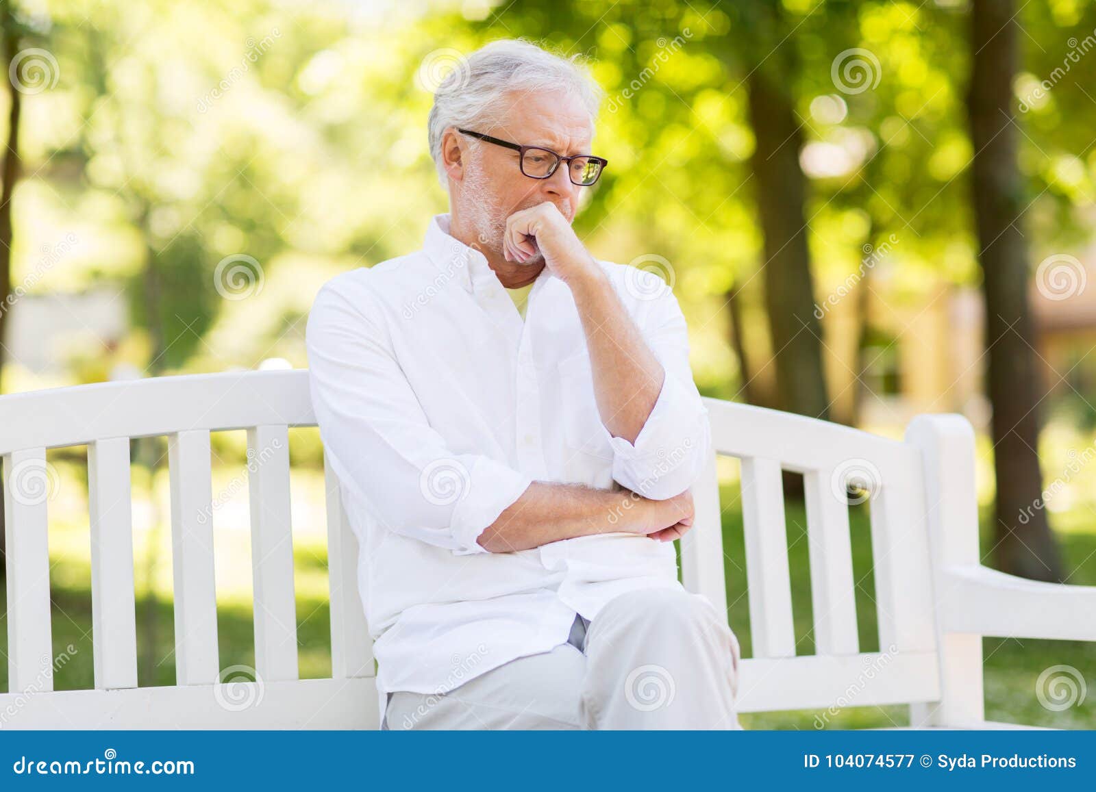 Thoughtful Senior Man at Summer Park Stock Image - Image of elderly ... Thoughtful Senior Man at Summer Park Stock Image - Image of elderly ...