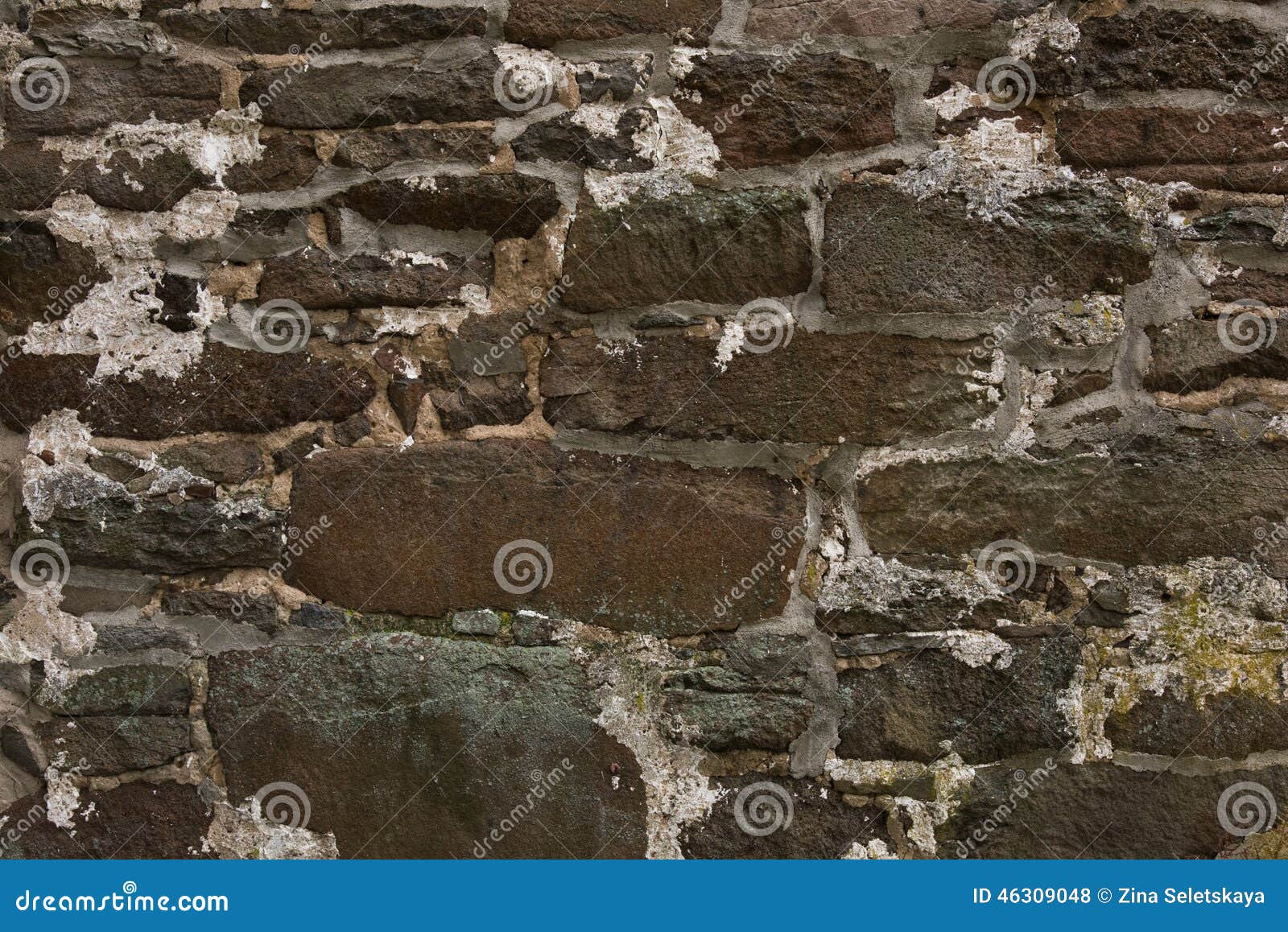 Old aged brick wall stock photo. Image of dark, exterior - 46309048