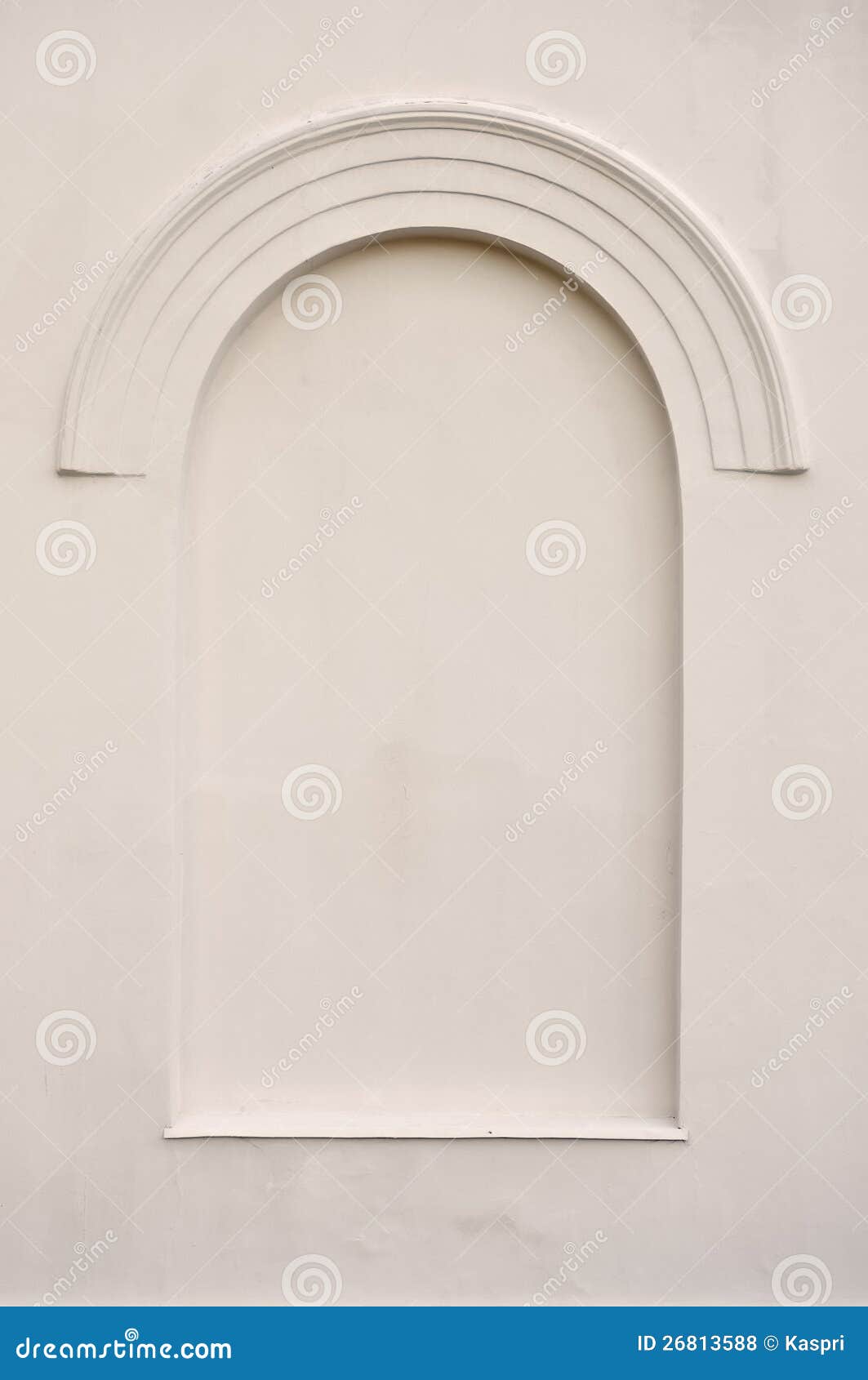 Old Aged Plastered Faux Arch False Fake Window Stucco Frame Background ...