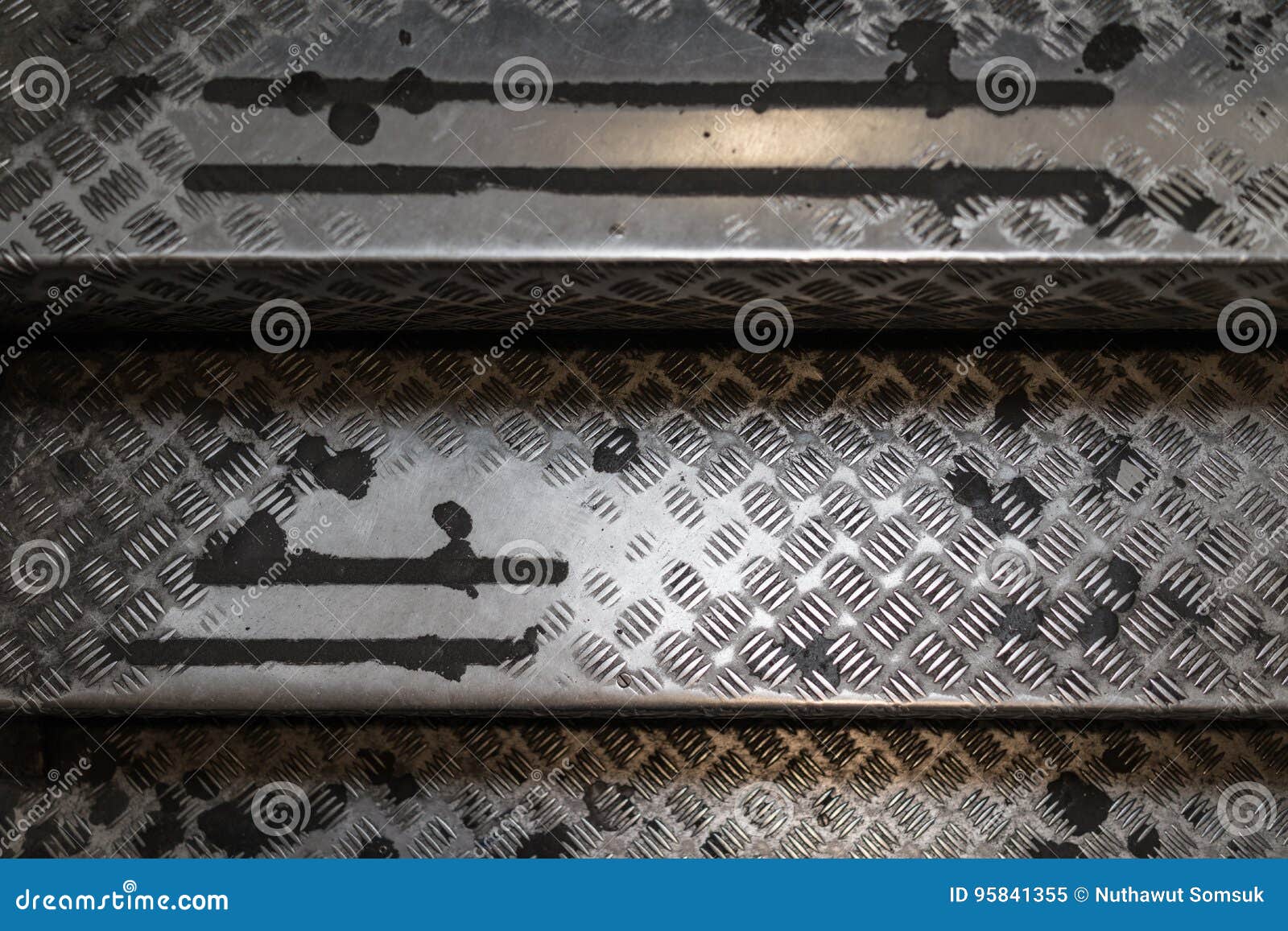 Old Aged Used Steel Stair Case Ladder with Pattern Texture Stock Image ...