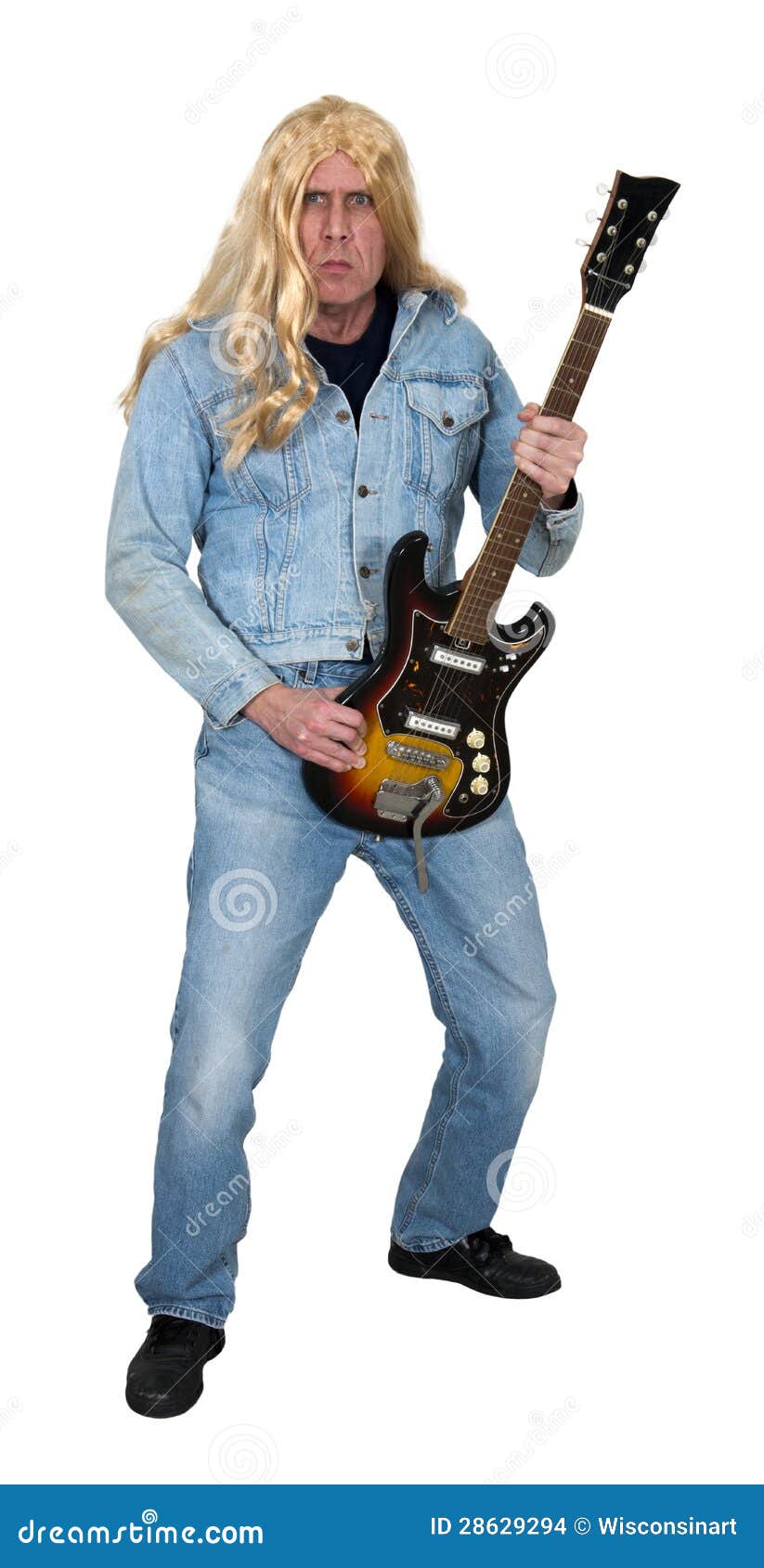 Old Aging Rock and Roll Star, Musician, Music Man Stock Photo - Image ...