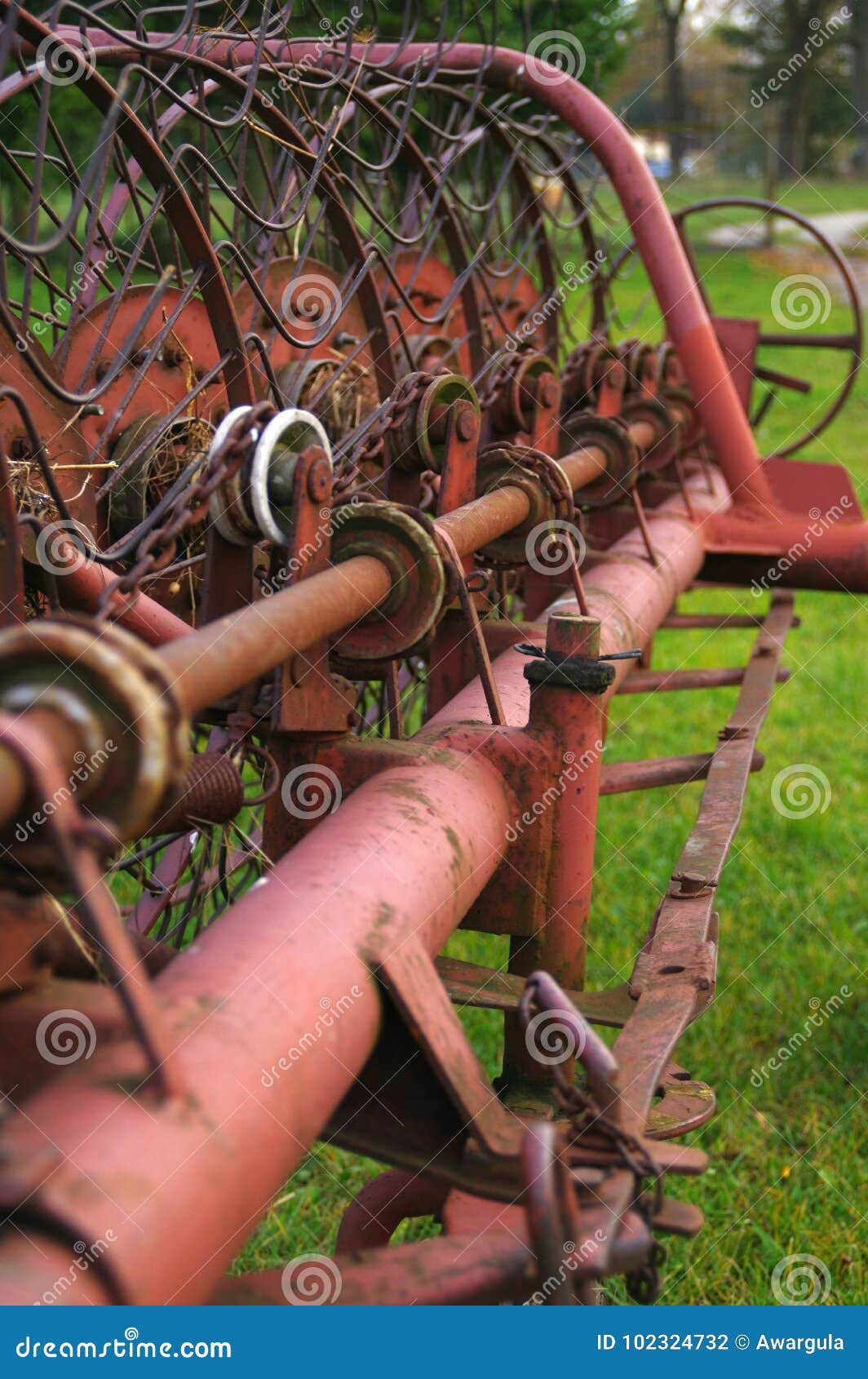 Rake for hay stock photo. Image of metal, harvest, machinery - 102324732