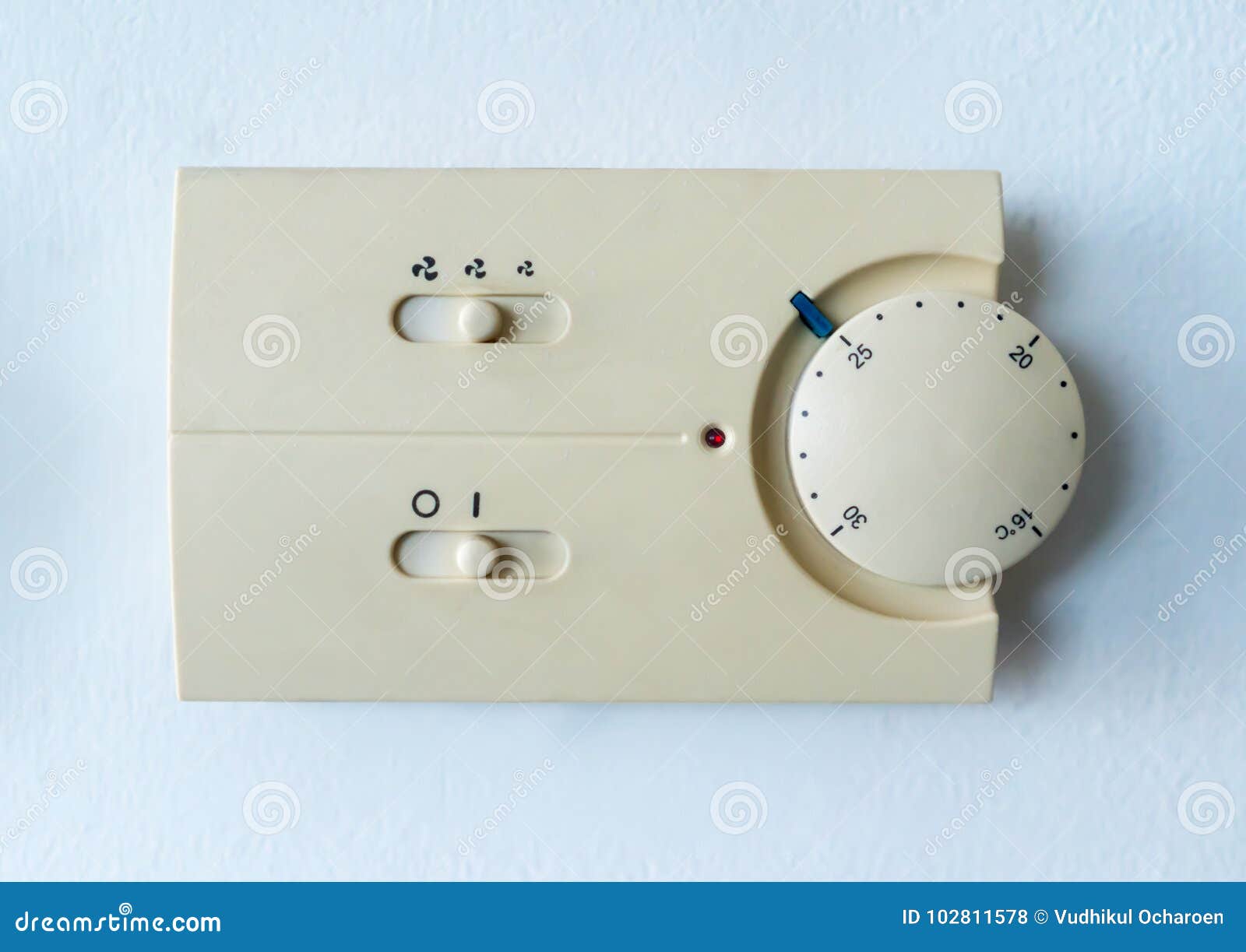 Old Air Condition Controller Switch on White Background Stock Photo ...