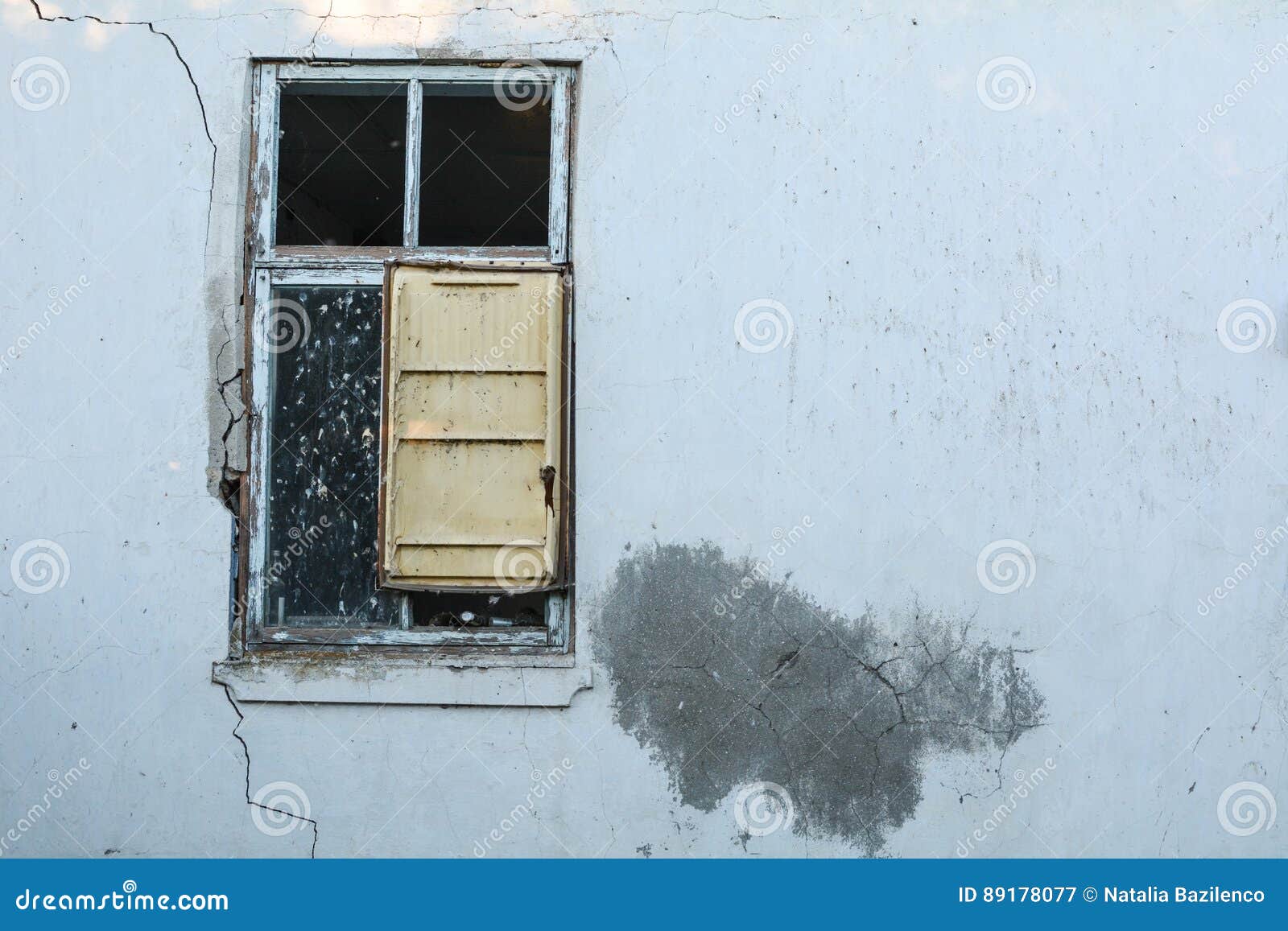 Old Air Conditioner and Old Window Stock Image - Image of background ...