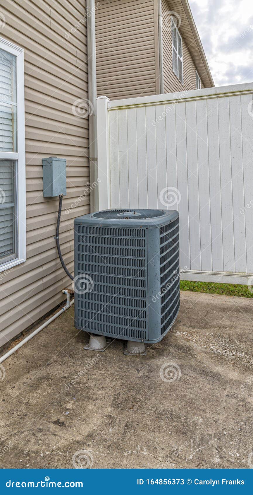 Old Air Conditioning Unit Vertical with Copy Space Stock Image - Image ...