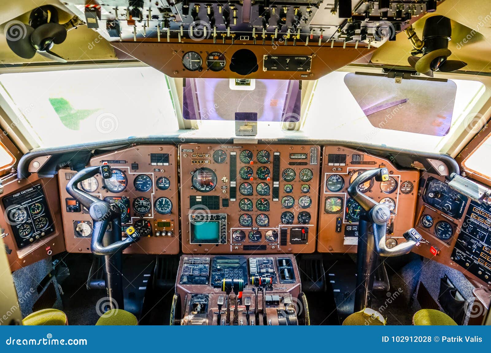 An old aircraft cockpit. editorial stock photo. Image of cockpit ...