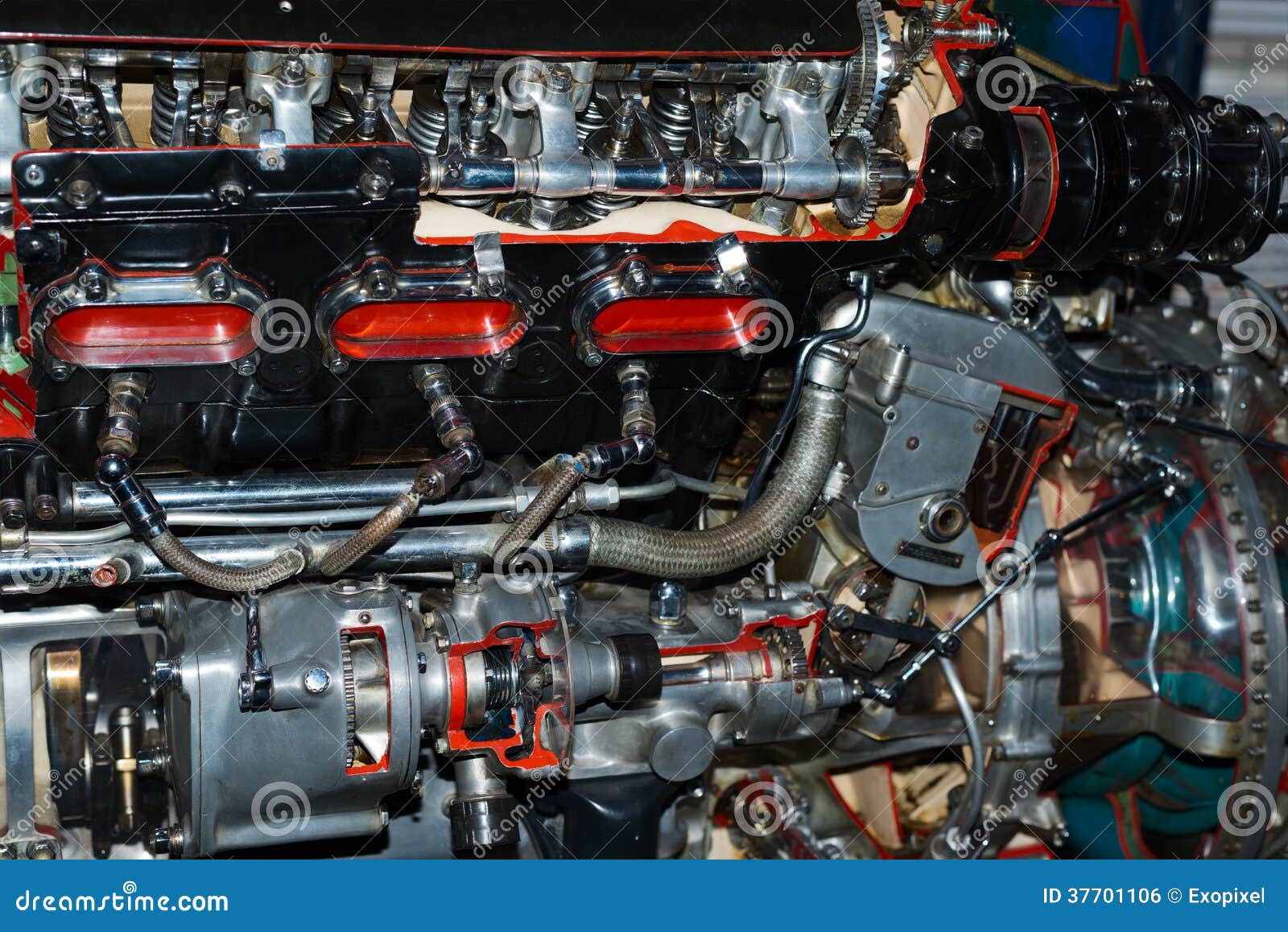 Old aircraft engine stock photo. Image of detail, motor - 37701106