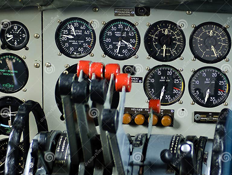 Old Aircraft Instruments 3 stock photo. Image of plane - 9322280