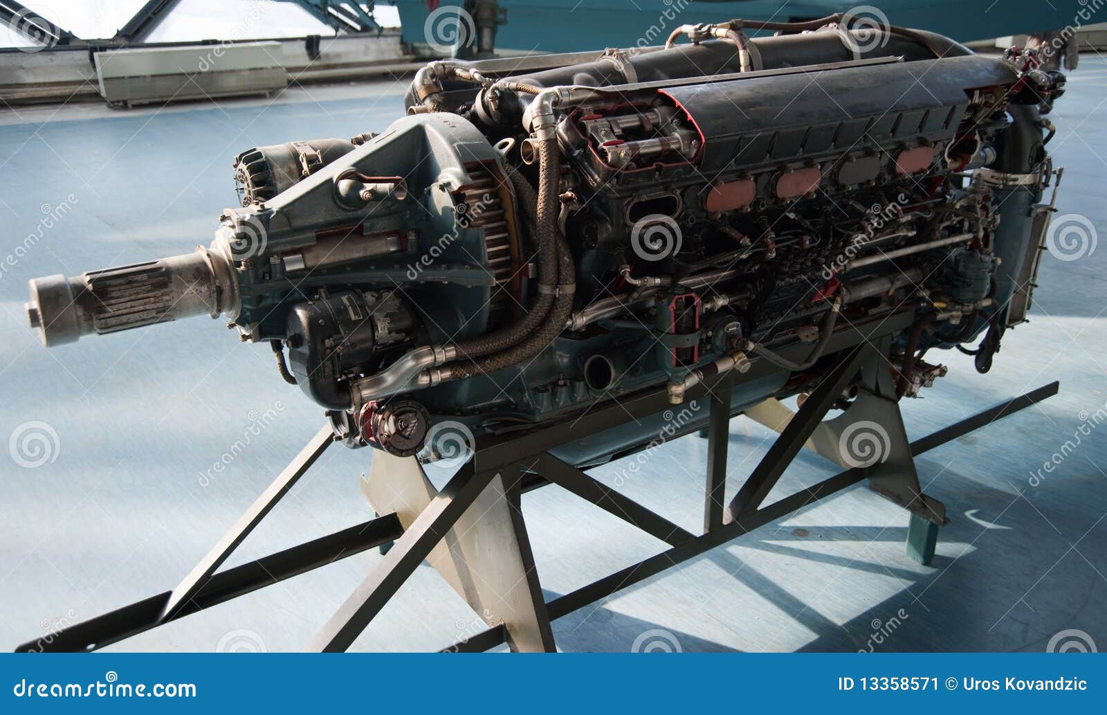Old airplane engine stock image. Image of side, outdated - 13358571