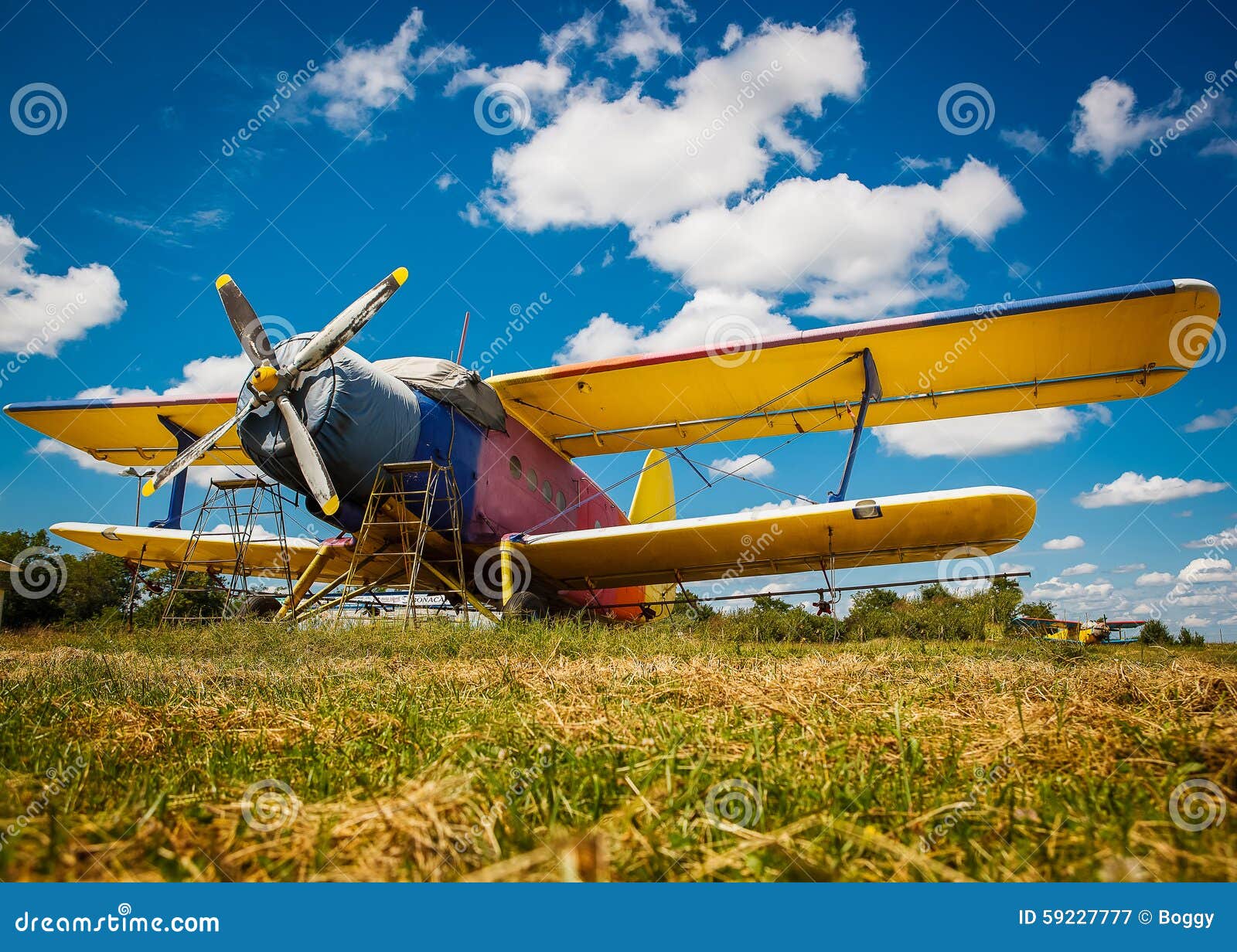 Old airplane stock image. Image of sunny, transport, vintage - 59227777