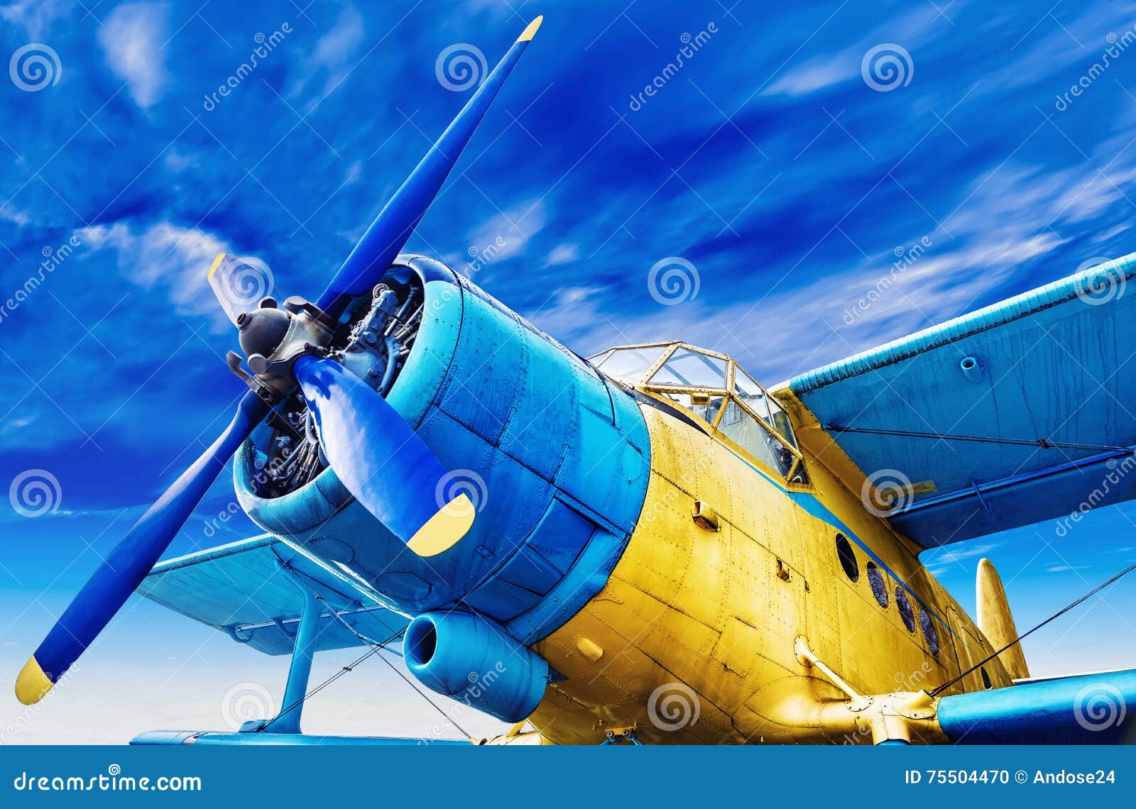 Old airplane stock photo. Image of wing, airplane, plane - 75504470