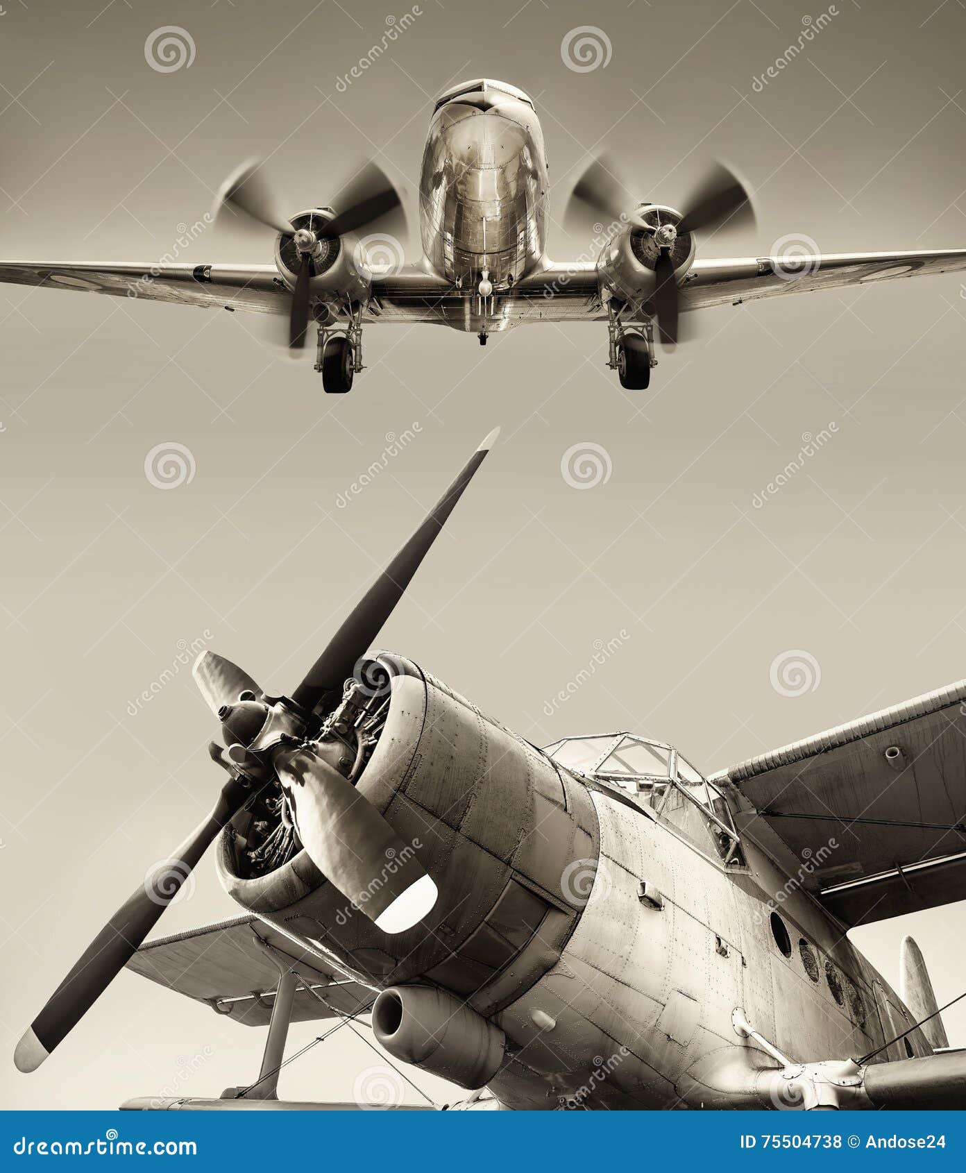 Old airplane stock photo. Image of aerobatic, travel - 75504738