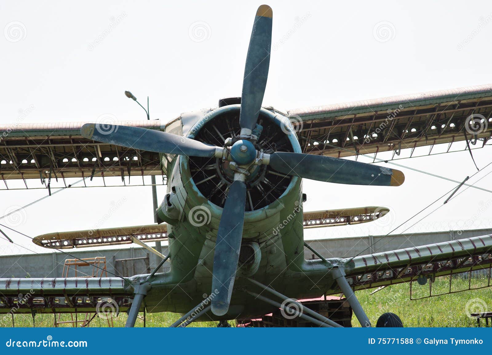 Old Airplane Propeller at the Airport Editorial Stock Photo - Image of ...