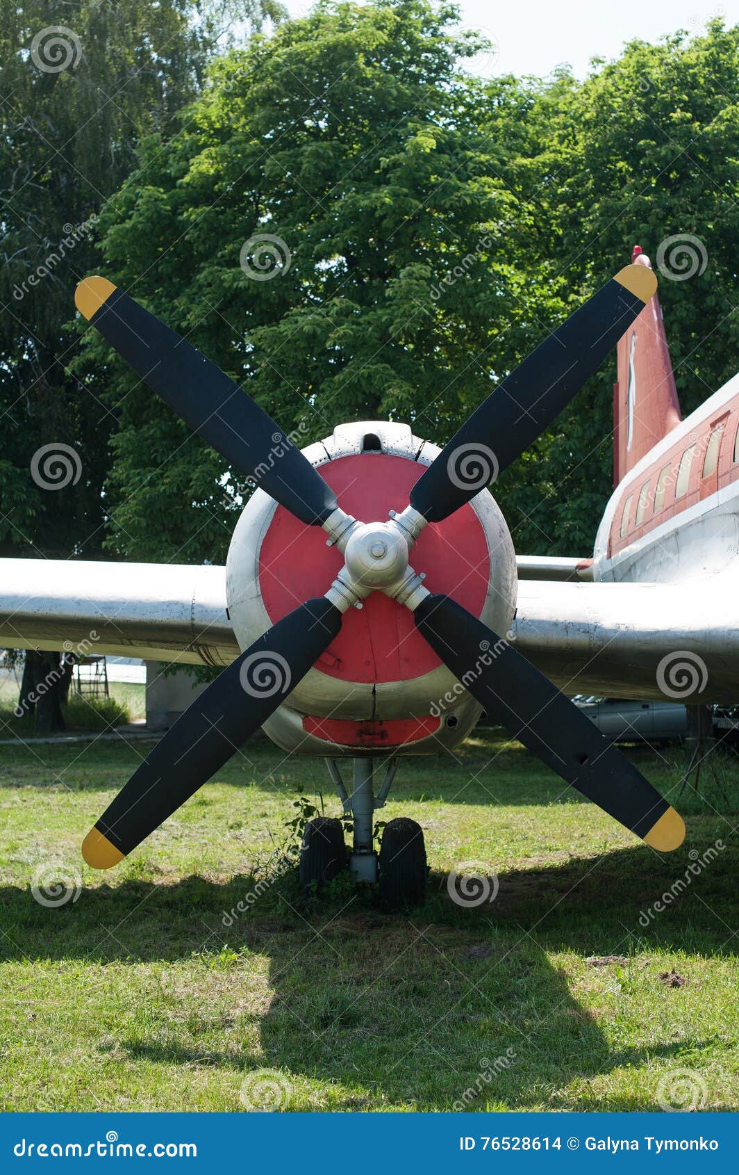 Old Airplane Propeller at the Airport Field Stock Photo - Image of ...
