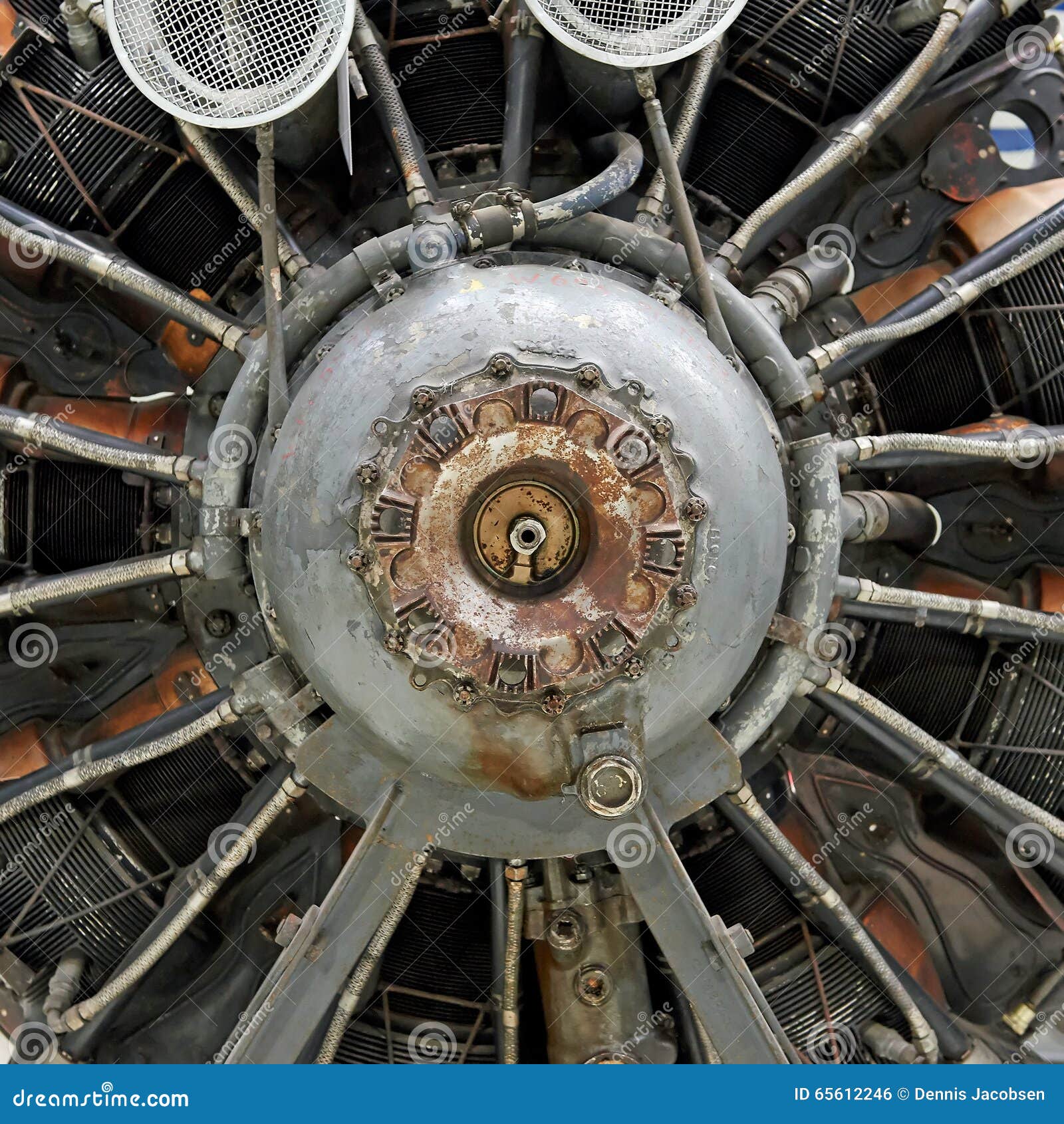 Old airplane star engine stock photo. Image of power - 65612246