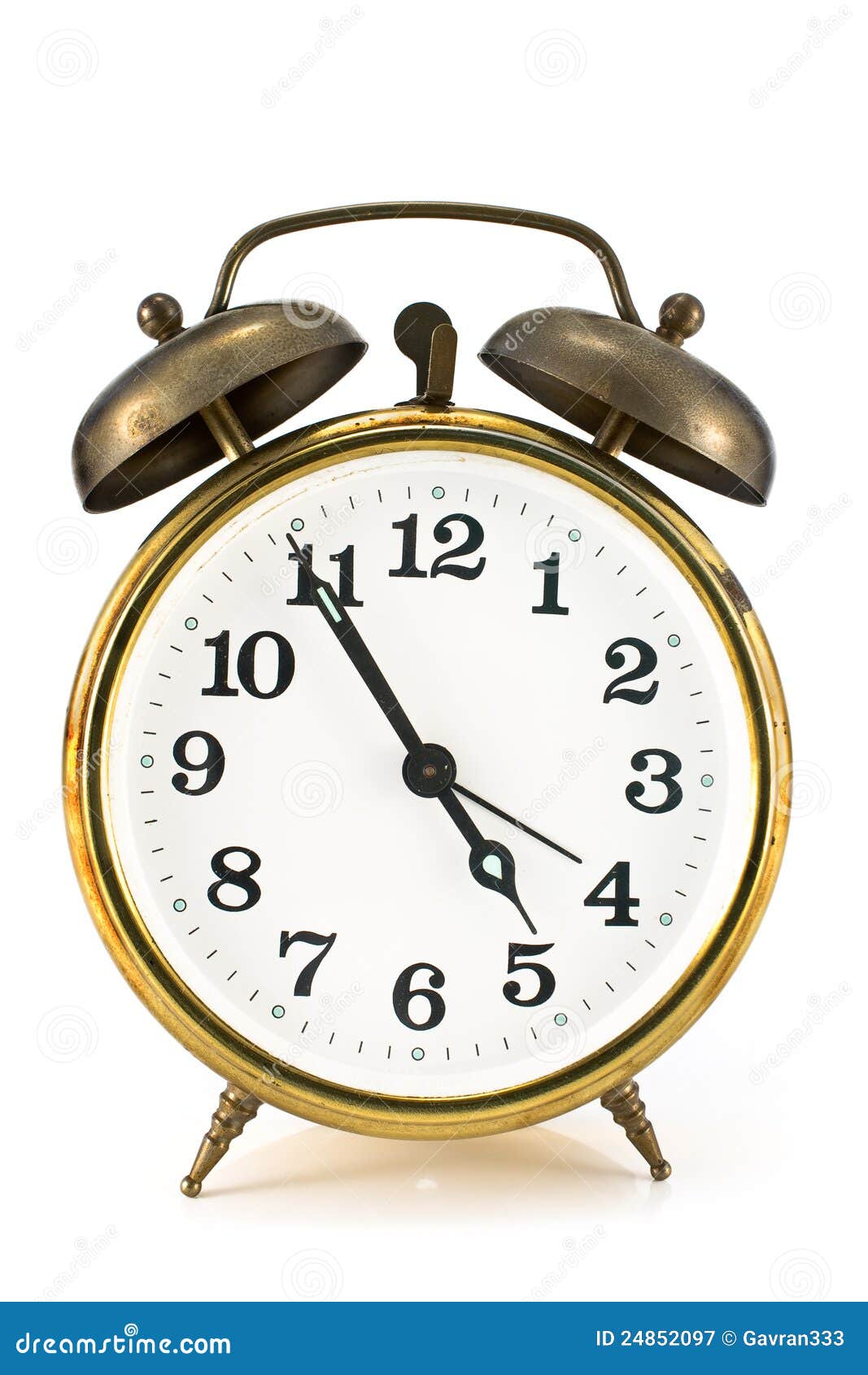 Old alarm clock stock image. Image of green, isolated - 24852097