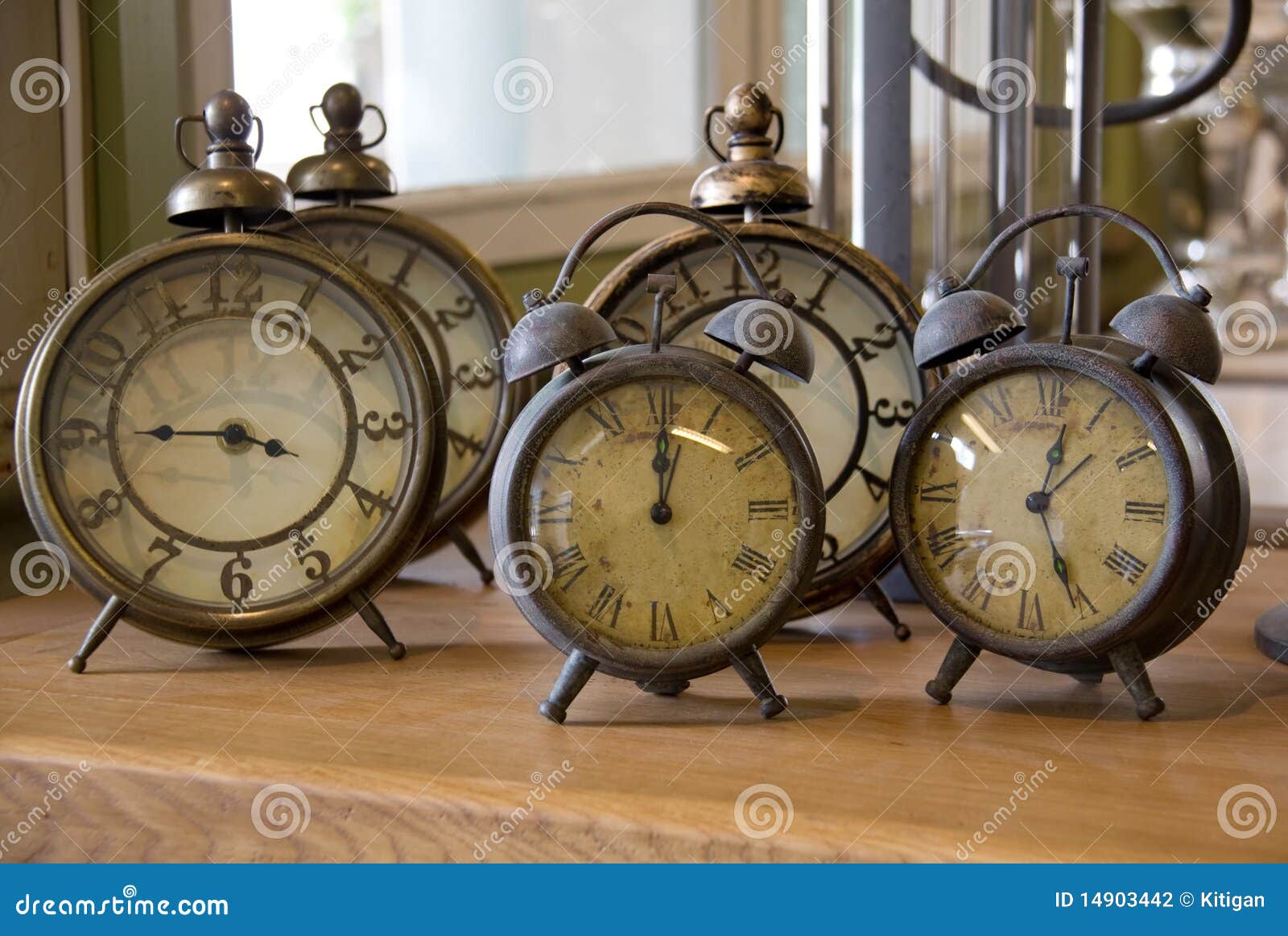 Old Alarm Clocks stock photo. Image of fashioned, time - 14903442